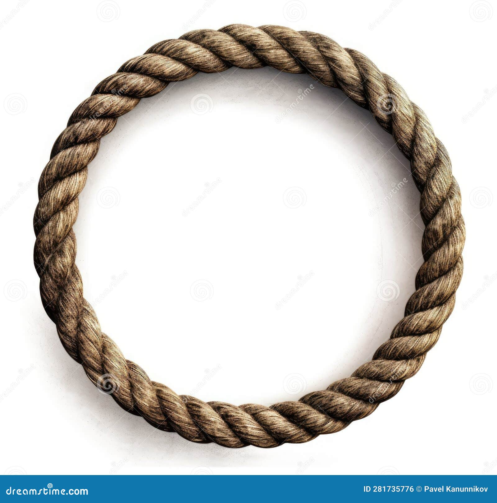 Rope Circle Frame - Endless Rope Loop Isolated on White Created with ...