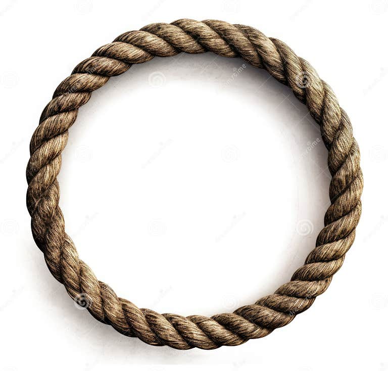 Rope Circle Frame - Endless Rope Loop Isolated on White Created with ...