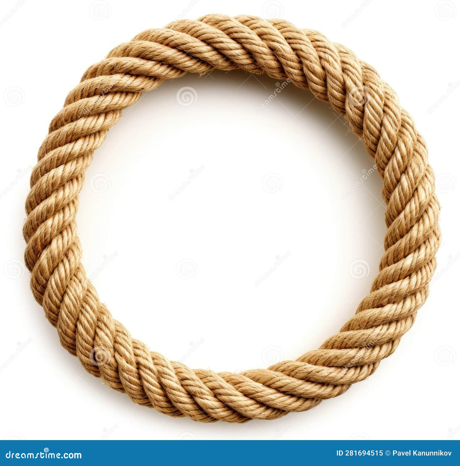 Rope Circle Frame - Endless Rope Loop Isolated on White Created with ...