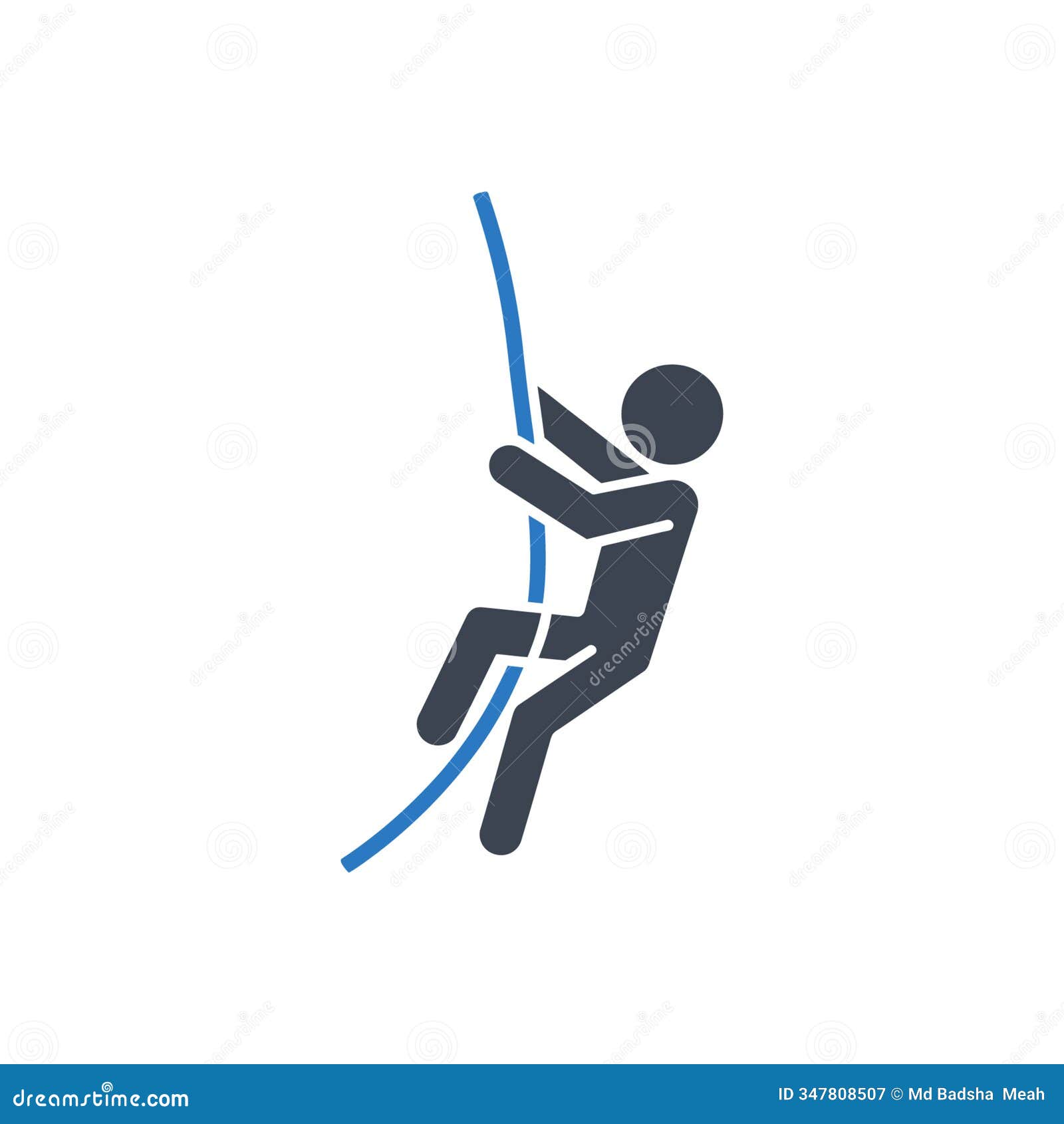 Rope Climb Icon stock vector. Illustration of movement - 347808507