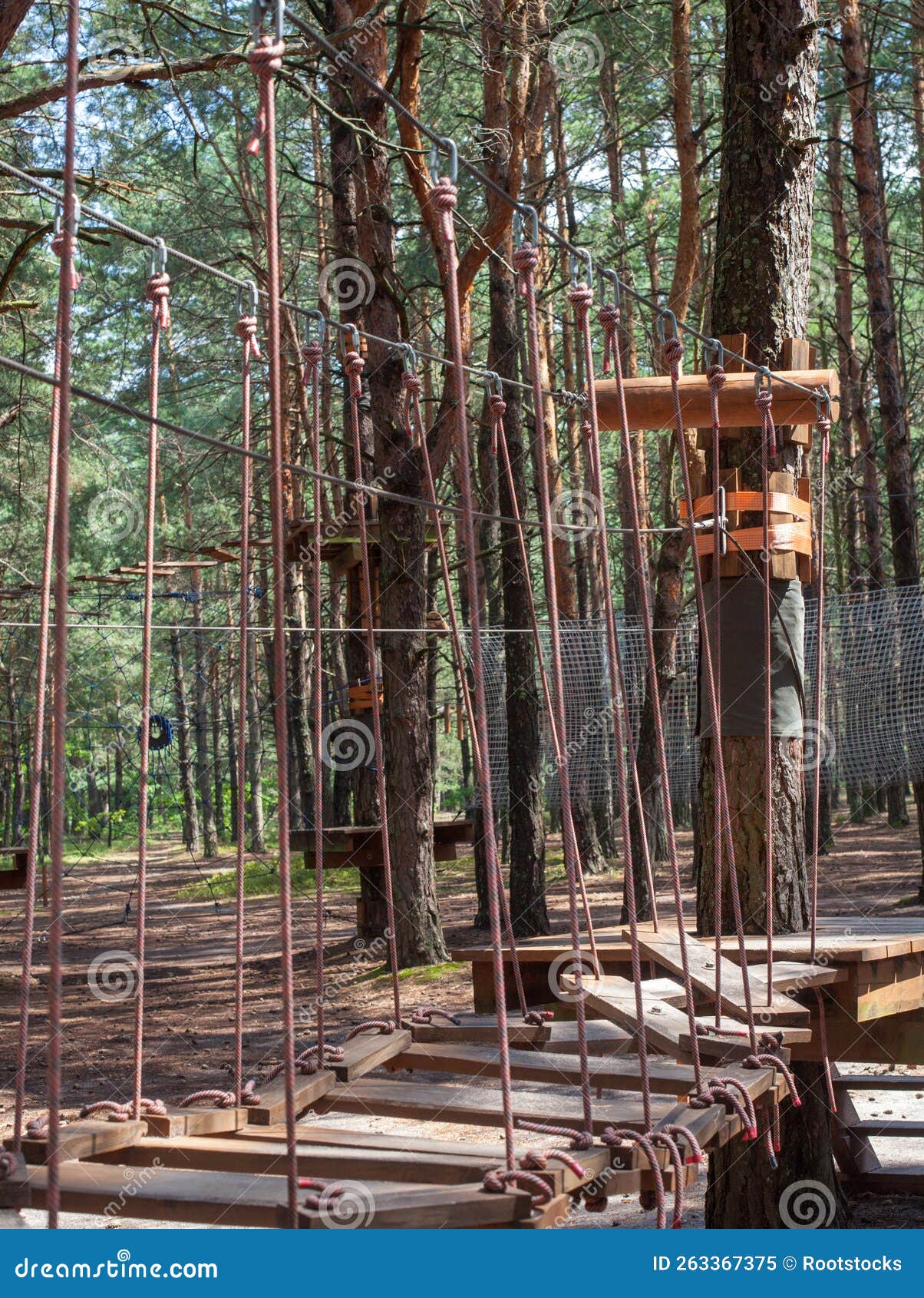 Rope Climbing Adventure Park Stock Image - Image of danger, child ...