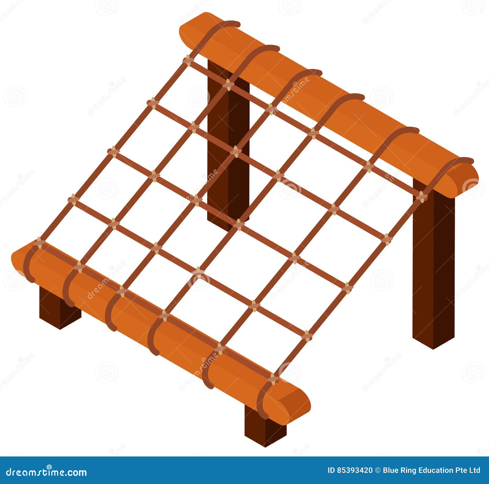 Rope Climbing Equipment on White Stock Vector - Illustration of clip ...