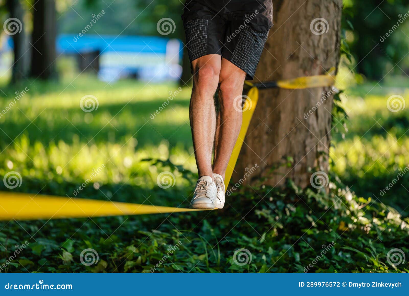 Close Up Picture of Mans Legs Walking on the Rope Stock Photo - Image ...