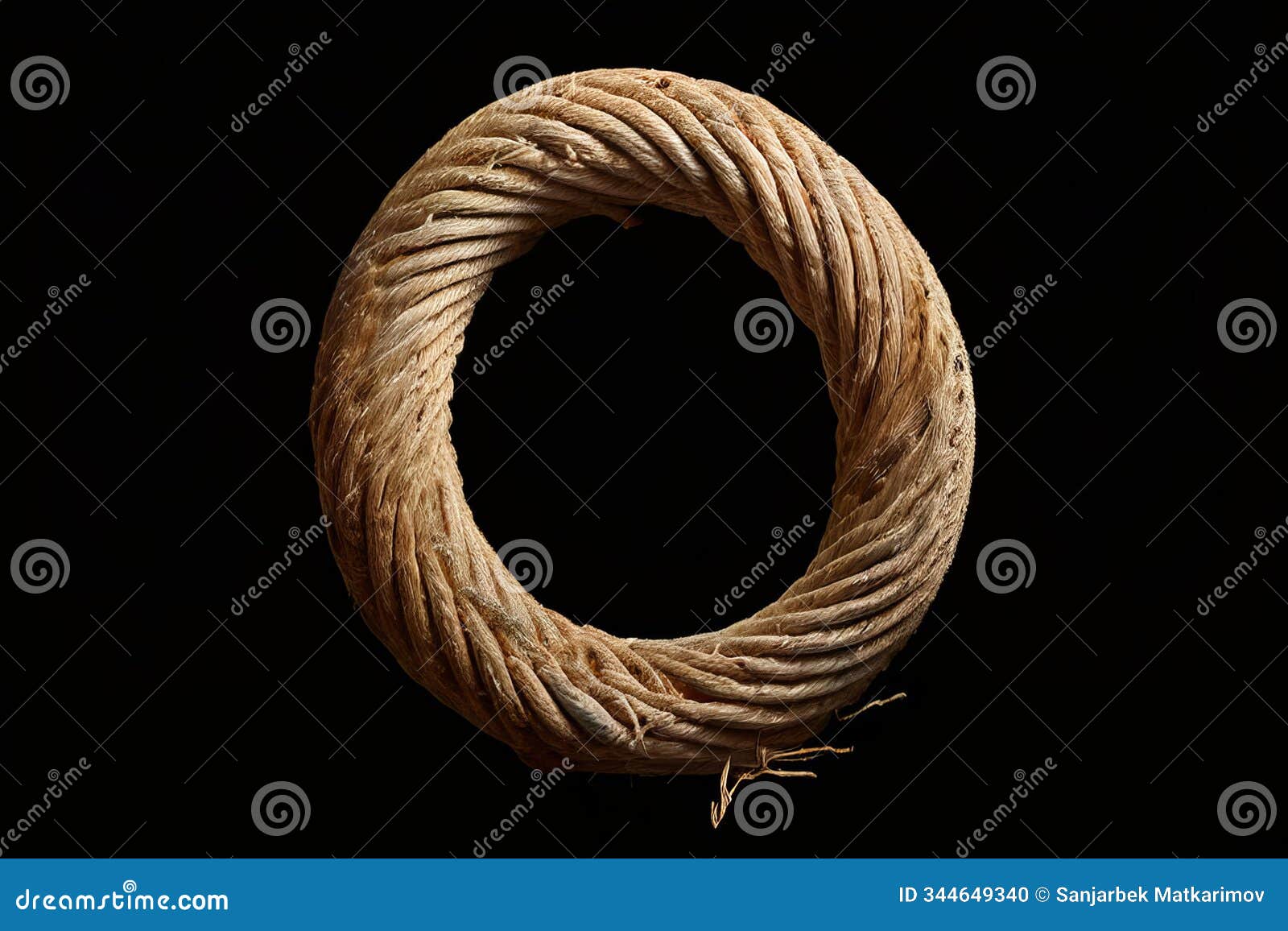 Rope Coil Alphabet a Coiled Rope Forms the Shape of a Q Stock ...