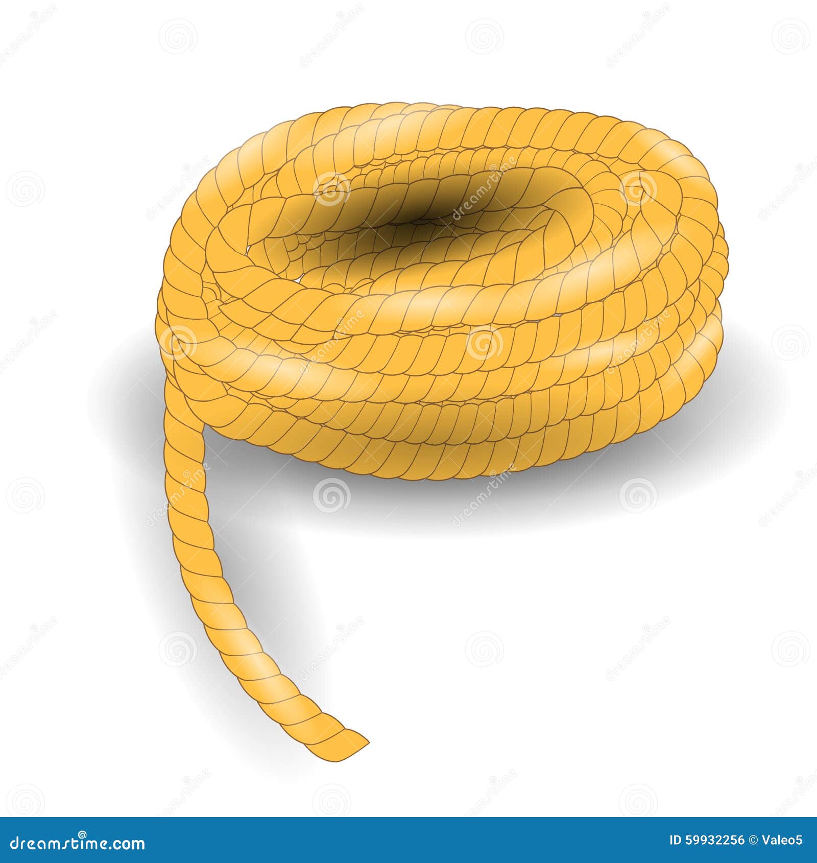 Rope stock vector. Illustration of cord, braid, rope - 59932256