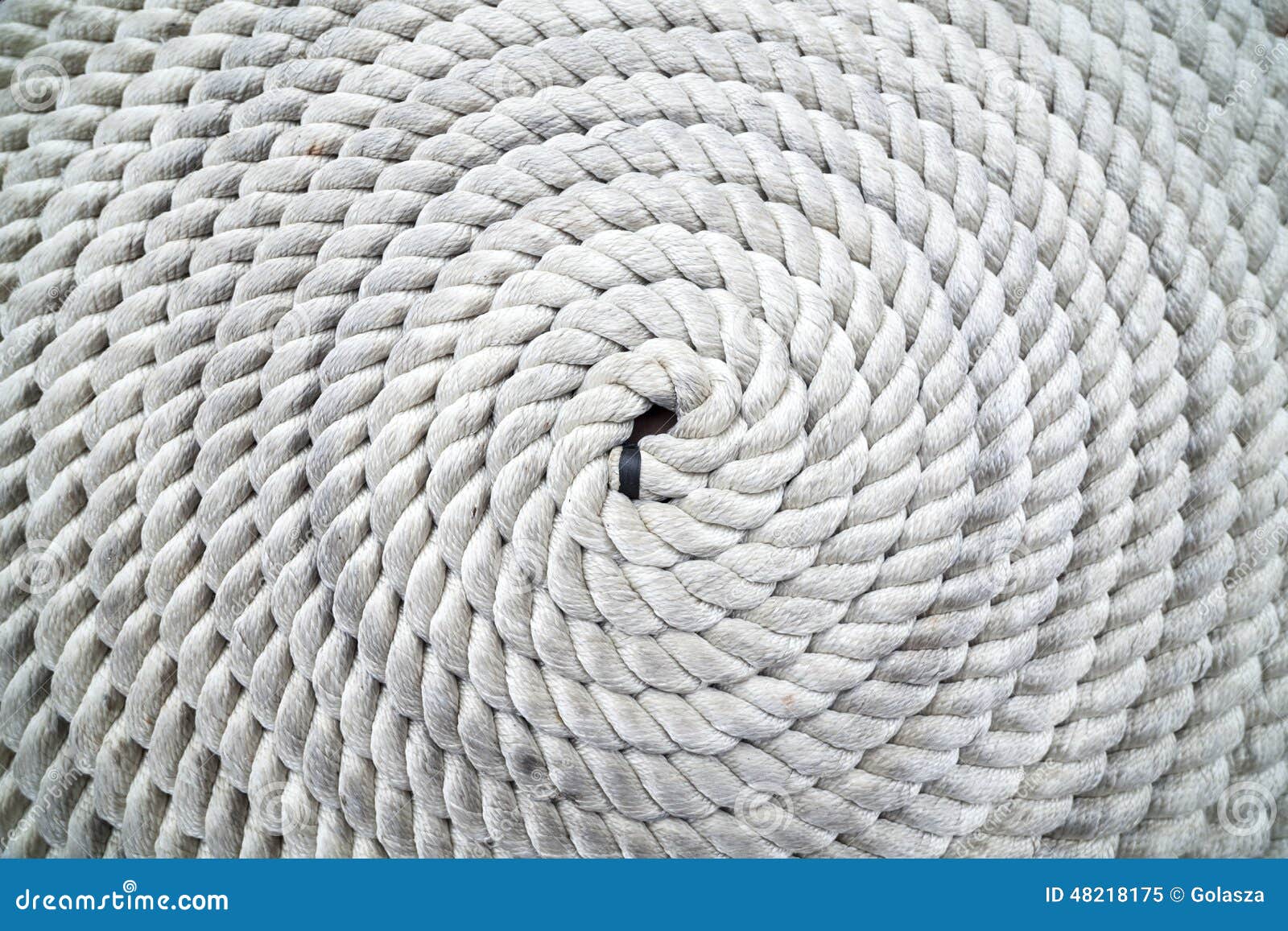 Rope coiled on dock stock image. Image of maritime, rough - 48218175