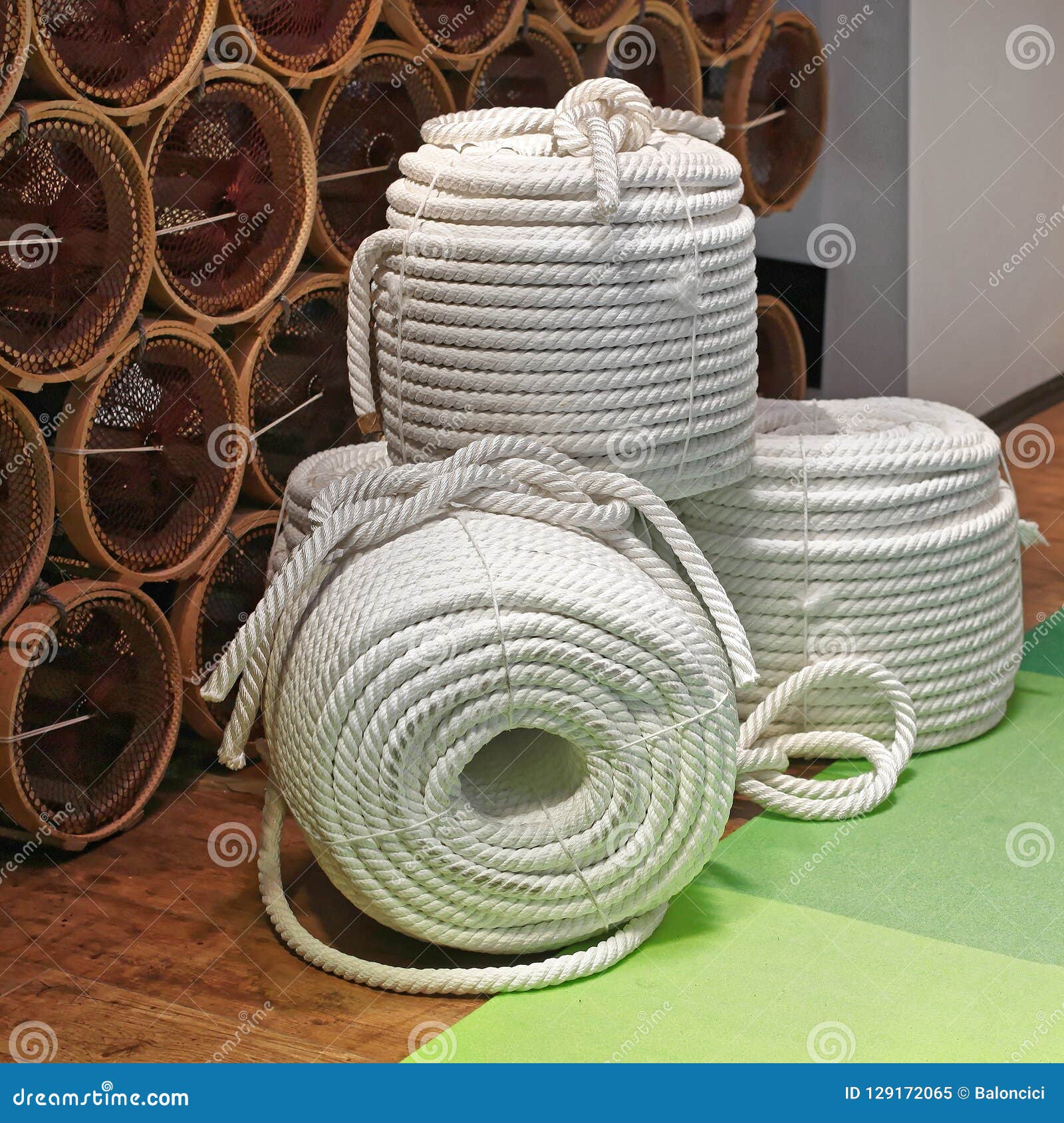 Rope Coils stock image. Image of rope, white, fiber - 129172065