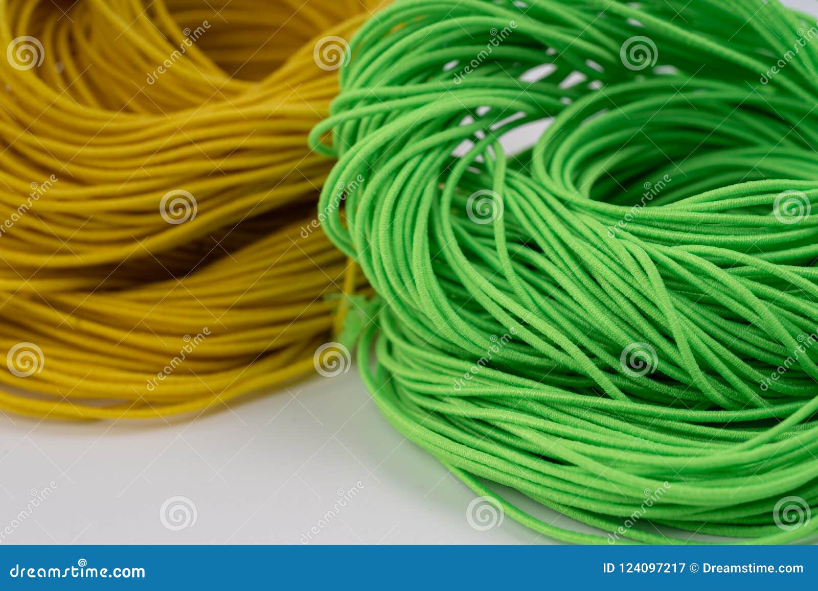 Rope, Colorful Rubber Rope. Twisted Rope Beautifully on a White ...