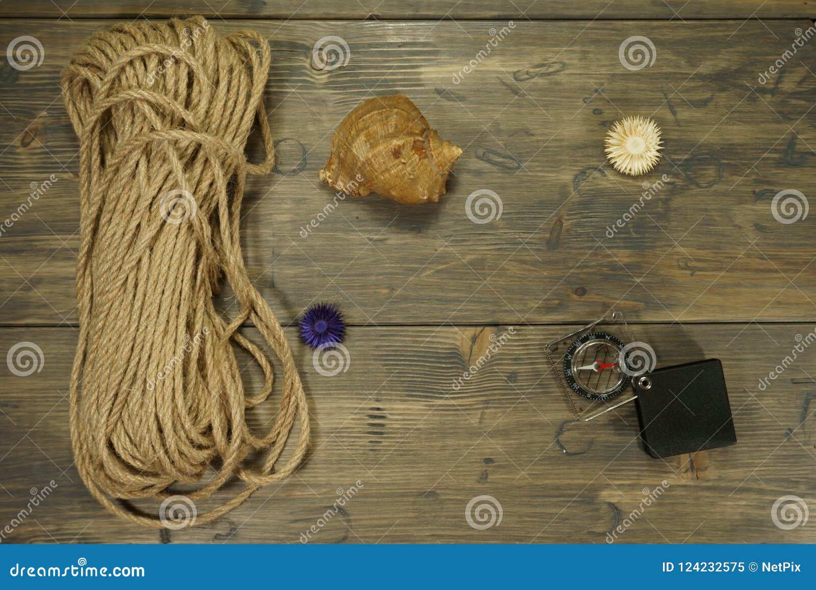 Rope, Compass And Map Royalty-Free Stock Photo | CartoonDealer.com ...