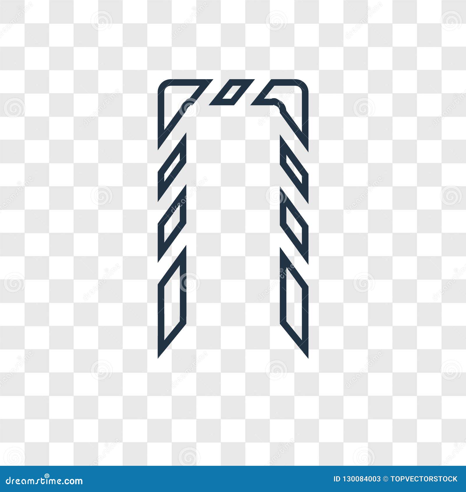 Rope Concept Vector Linear Icon Isolated on Transparent Background, Rope Concept Transparency ...