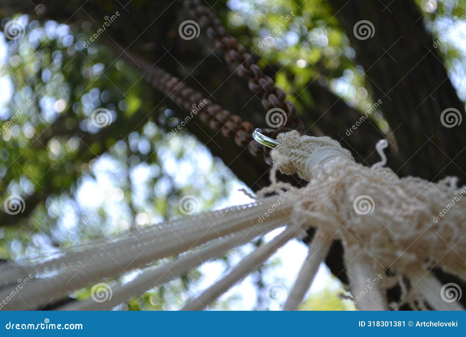 The Rope is Connected To the Chain. Stock Image - Image of chain ...