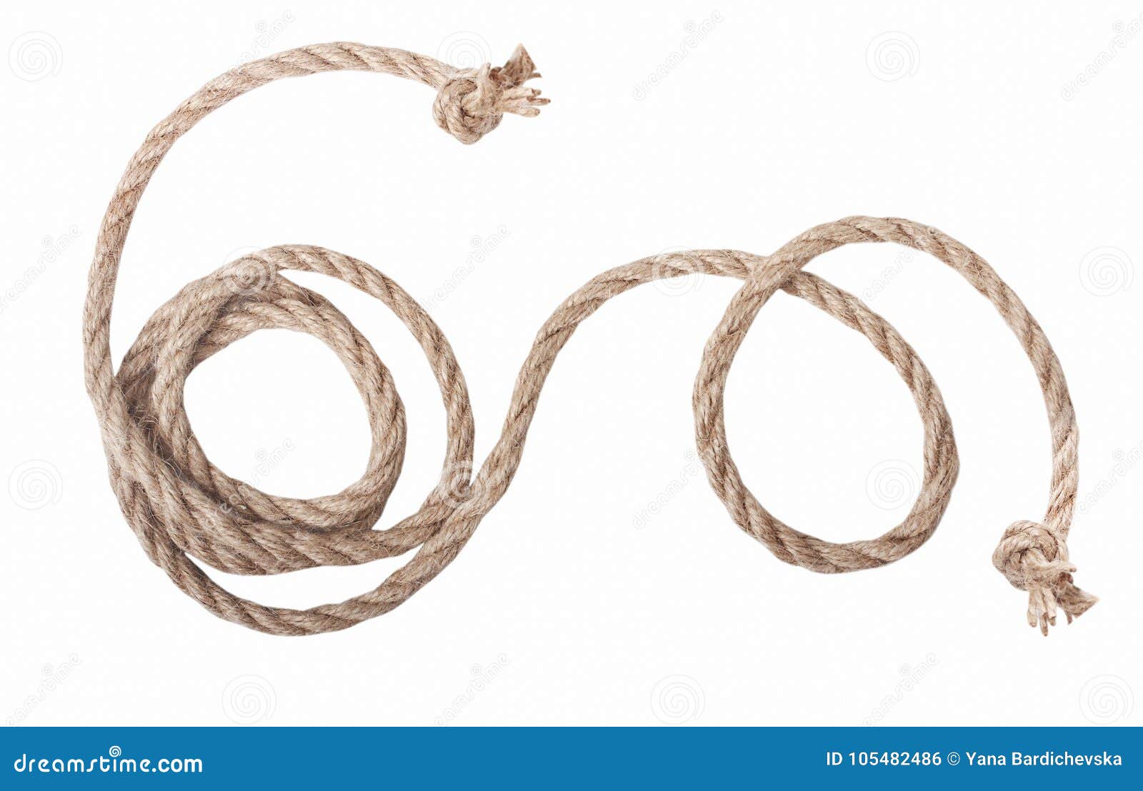 Rope curl wave isolated. stock photo. Image of rope - 105482486
