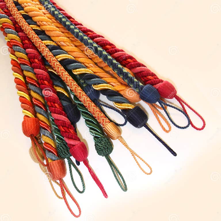 Rope curtain retainers stock photo. Image of material - 9318962