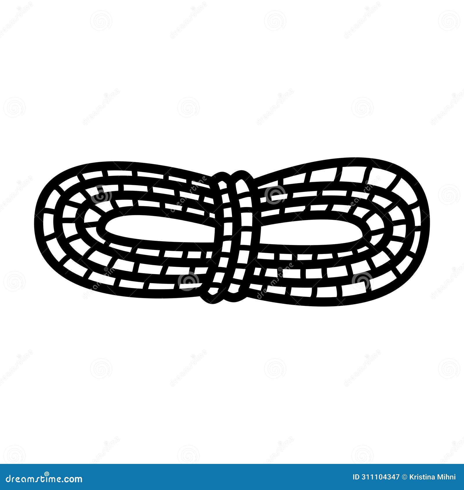 Rope Doodle.Vector Illustration Isolated on White Stock Illustration ...