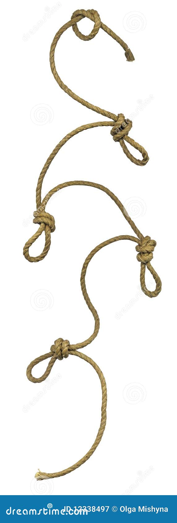 Rope element with knots stock image. Image of communication - 12338497