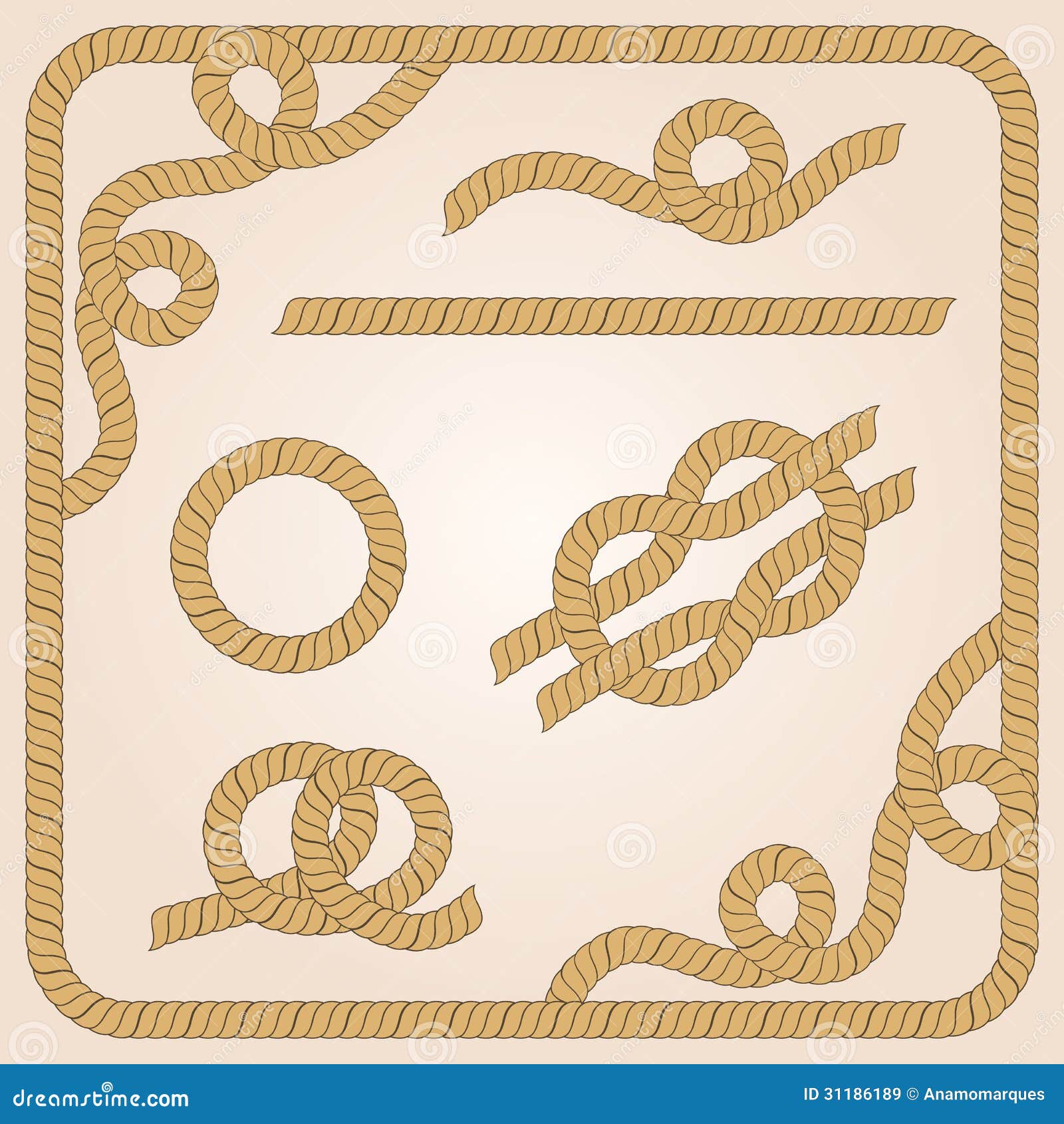 Rope elements stock vector. Illustration of graphic, rope - 31186189