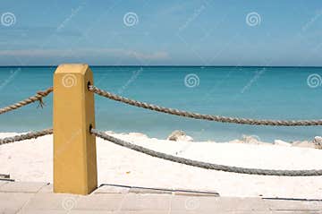 Rope Fence at Beach stock photo. Image of beautiful, coast - 1008510