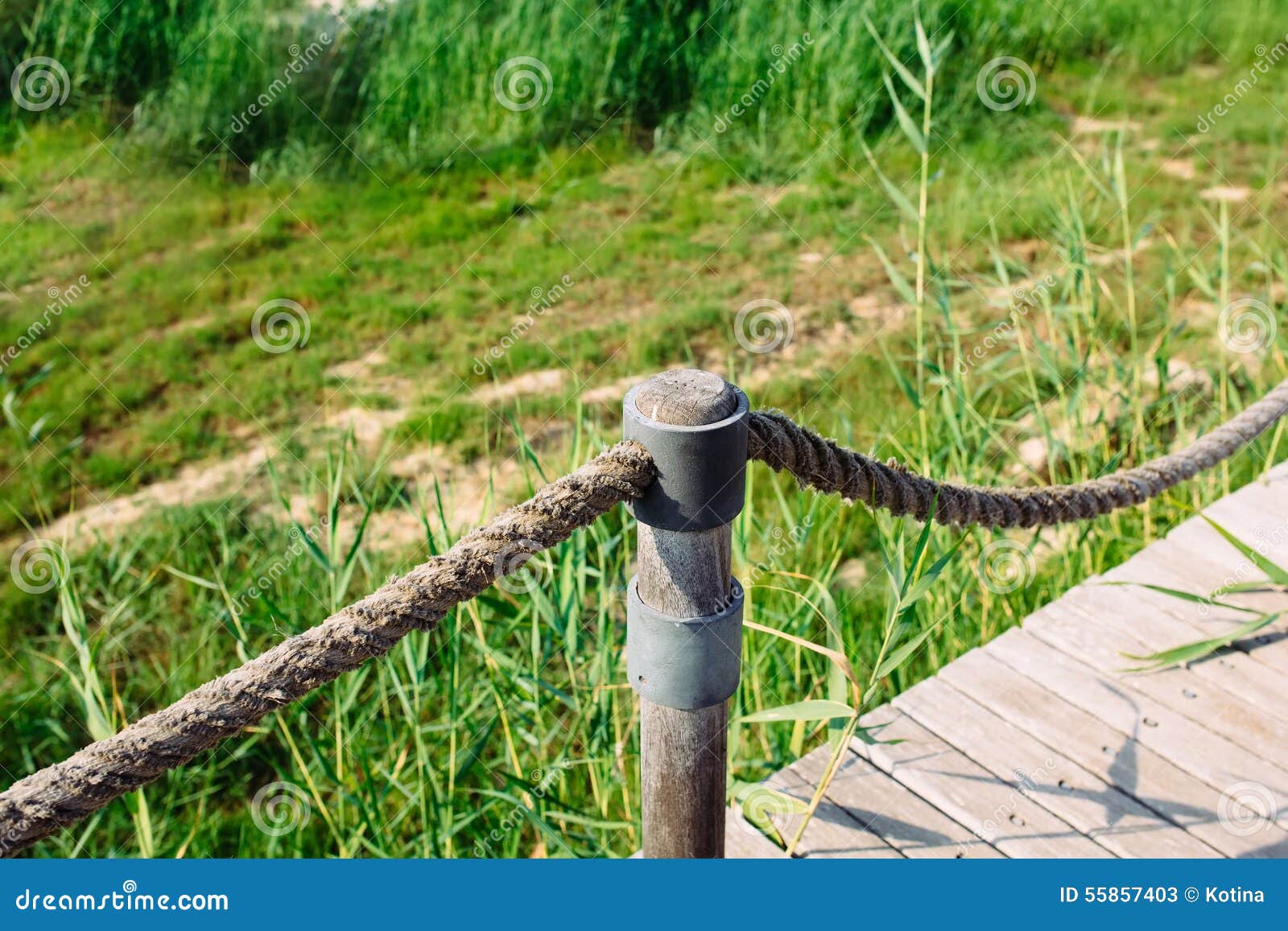 Rope Fence In The Garden Royalty-Free Stock Photography | CartoonDealer ...