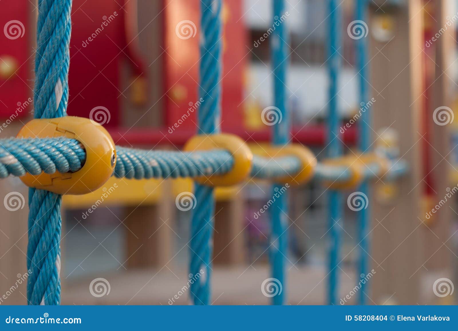 Rope Fence in the Playground Stock Photo - Image of colored, wire: 58208404