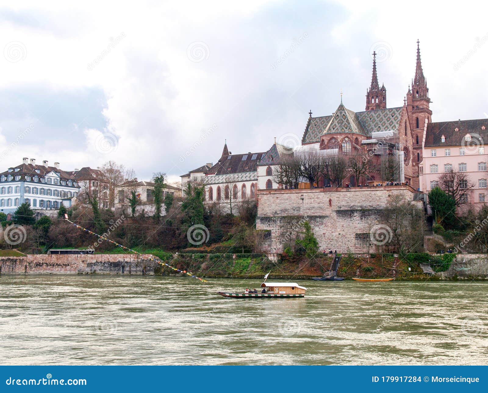 Rope Ferry on the Rhine River Stock Photo - Image of national, boat ...