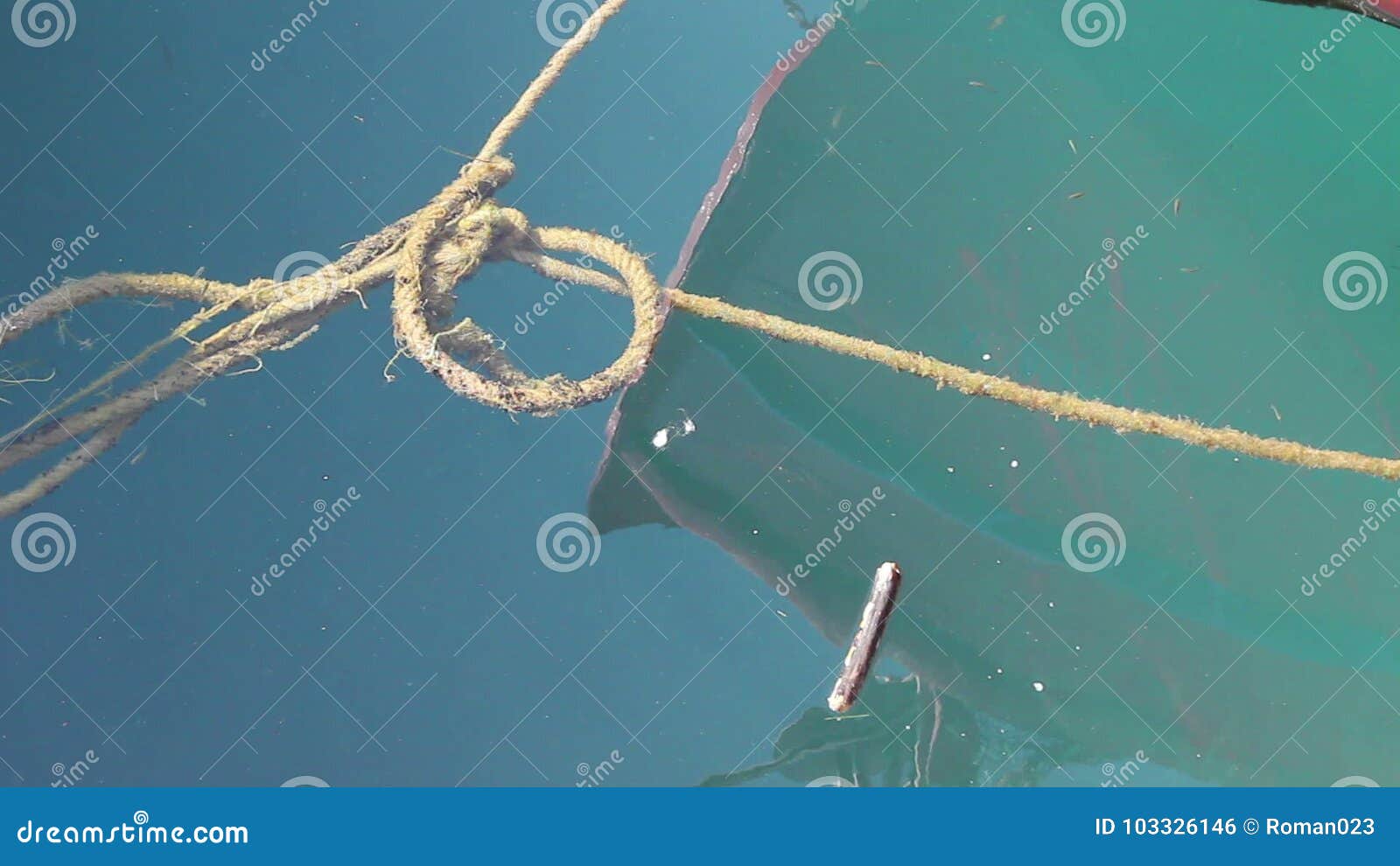 Rope is Floating in the Sea Water Stock Footage - Video of fishing ...