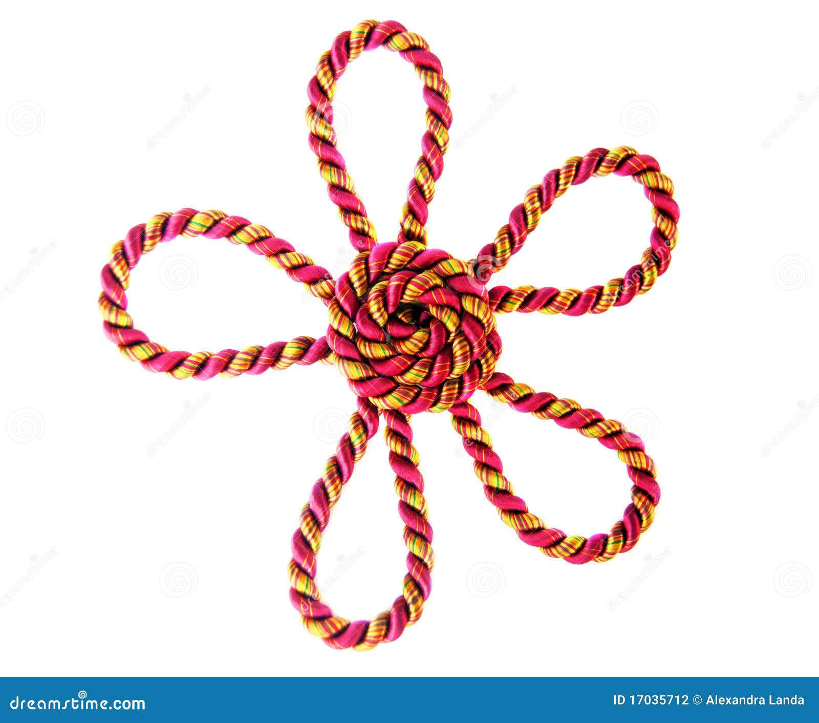 Rope flower stock photo. Image of craftmarket, gold, abstract - 17035712