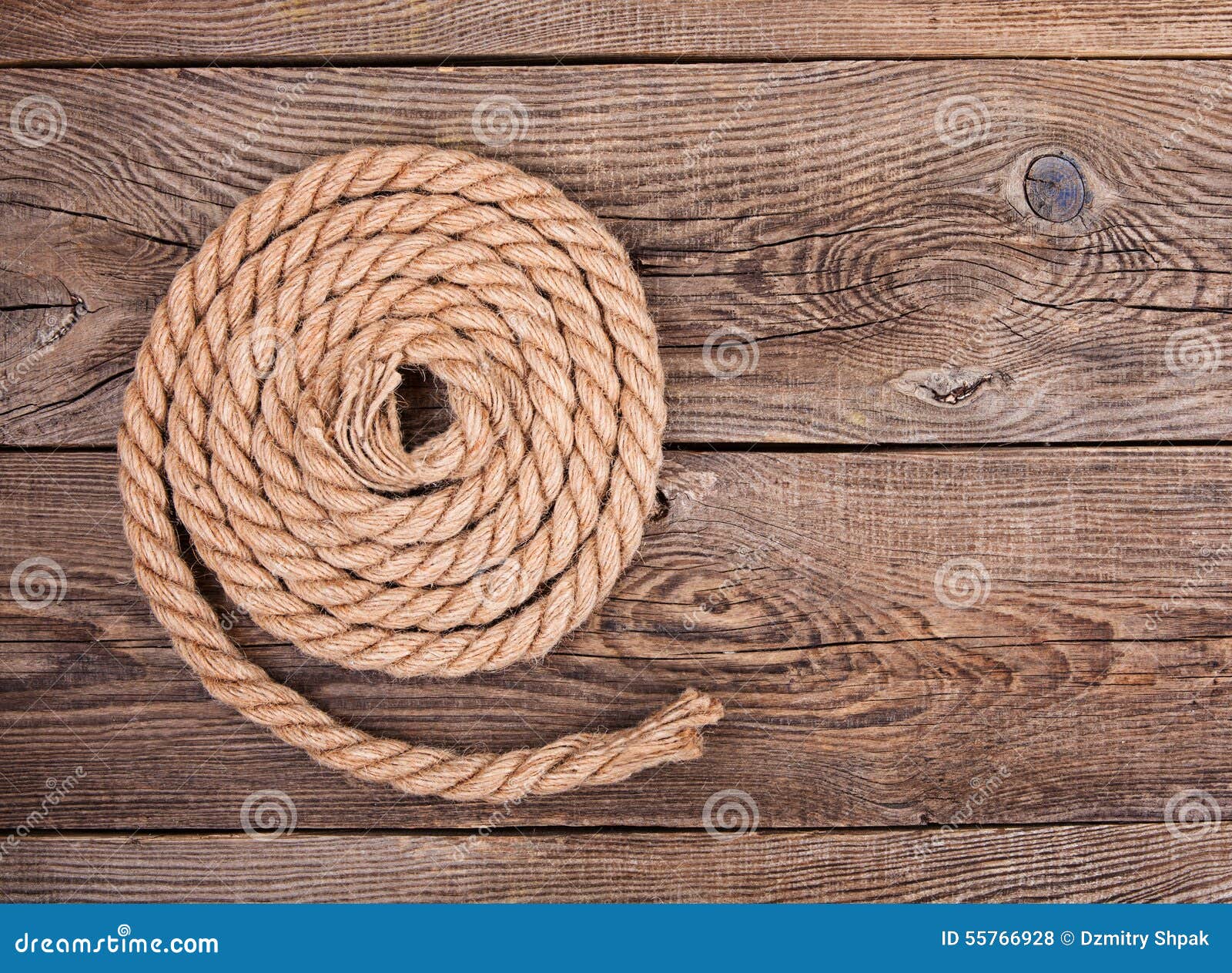 Rope Folded Helix on the Old Board Stock Photo - Image of natural, dark ...