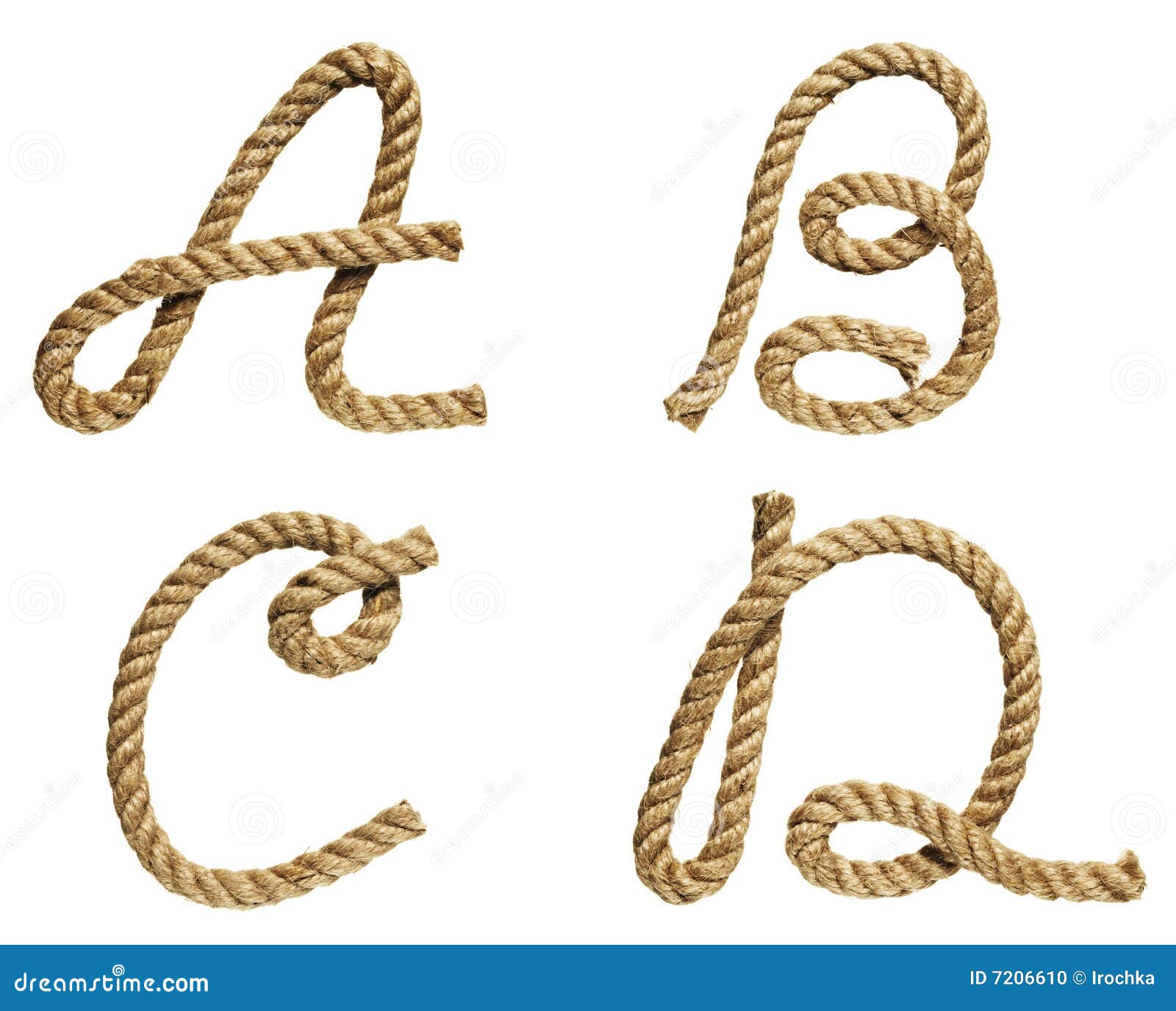 Rope Forming Letter A, B, C, D Royalty-Free Stock Image | CartoonDealer ...