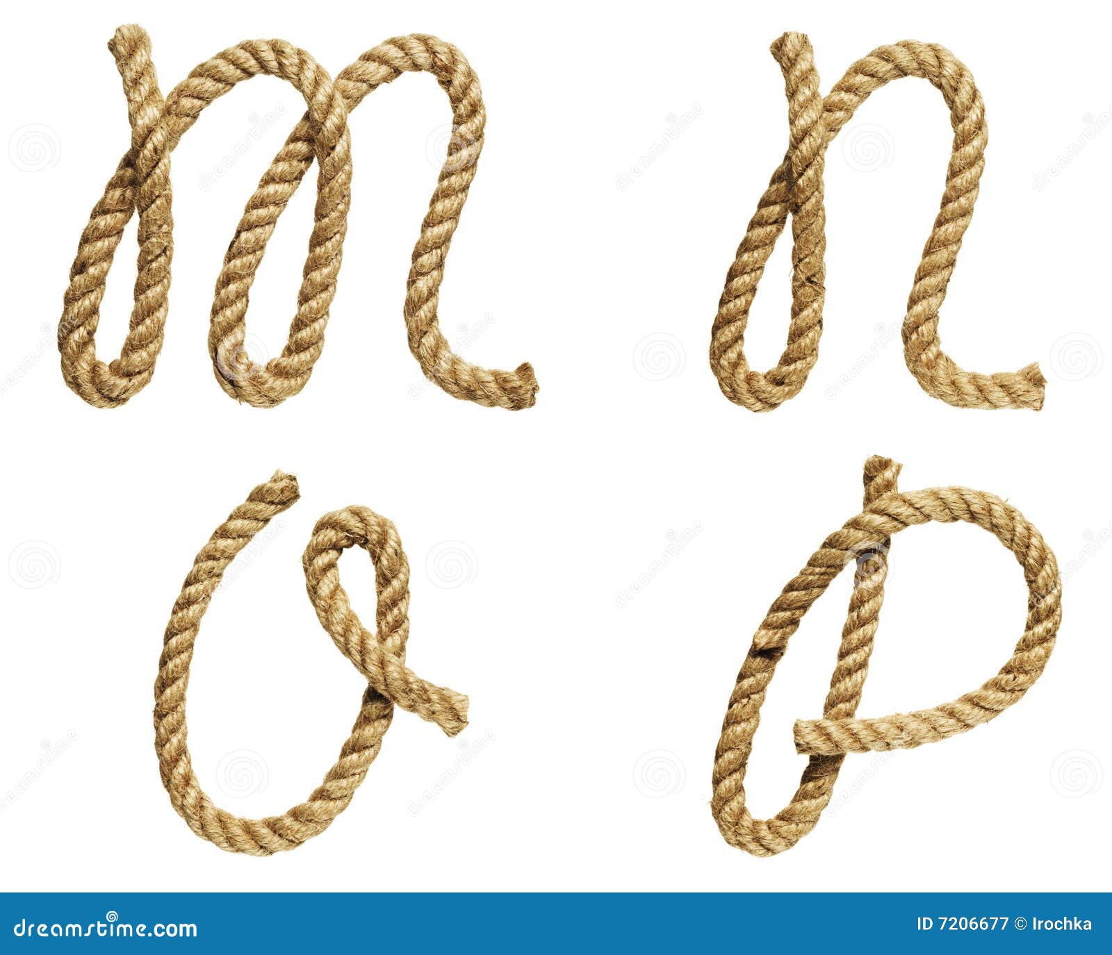 Rope Forming Letter a, B, C, D Stock Image - Image of forms, alphabet ...