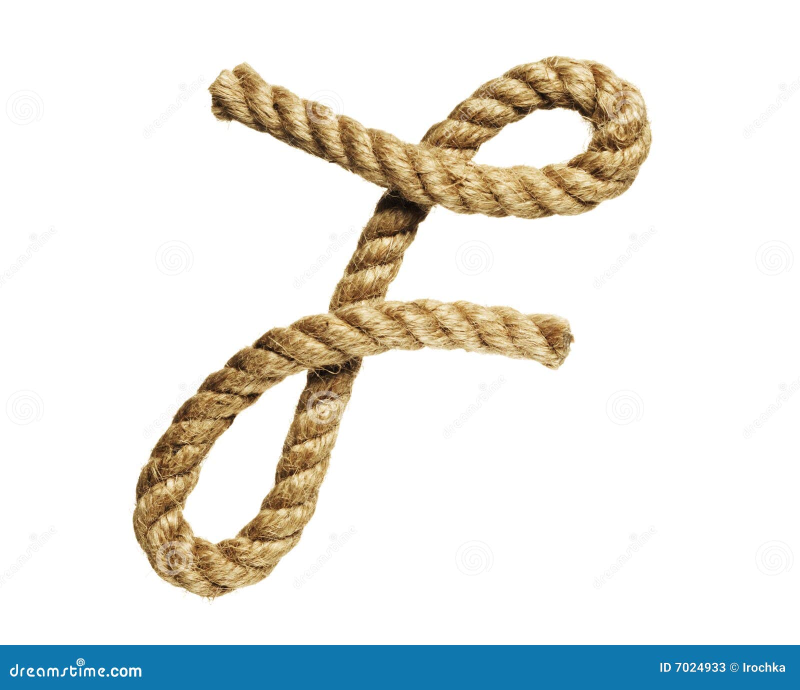 Rope forming letter F stock image. Image of design, lettering - 7024933