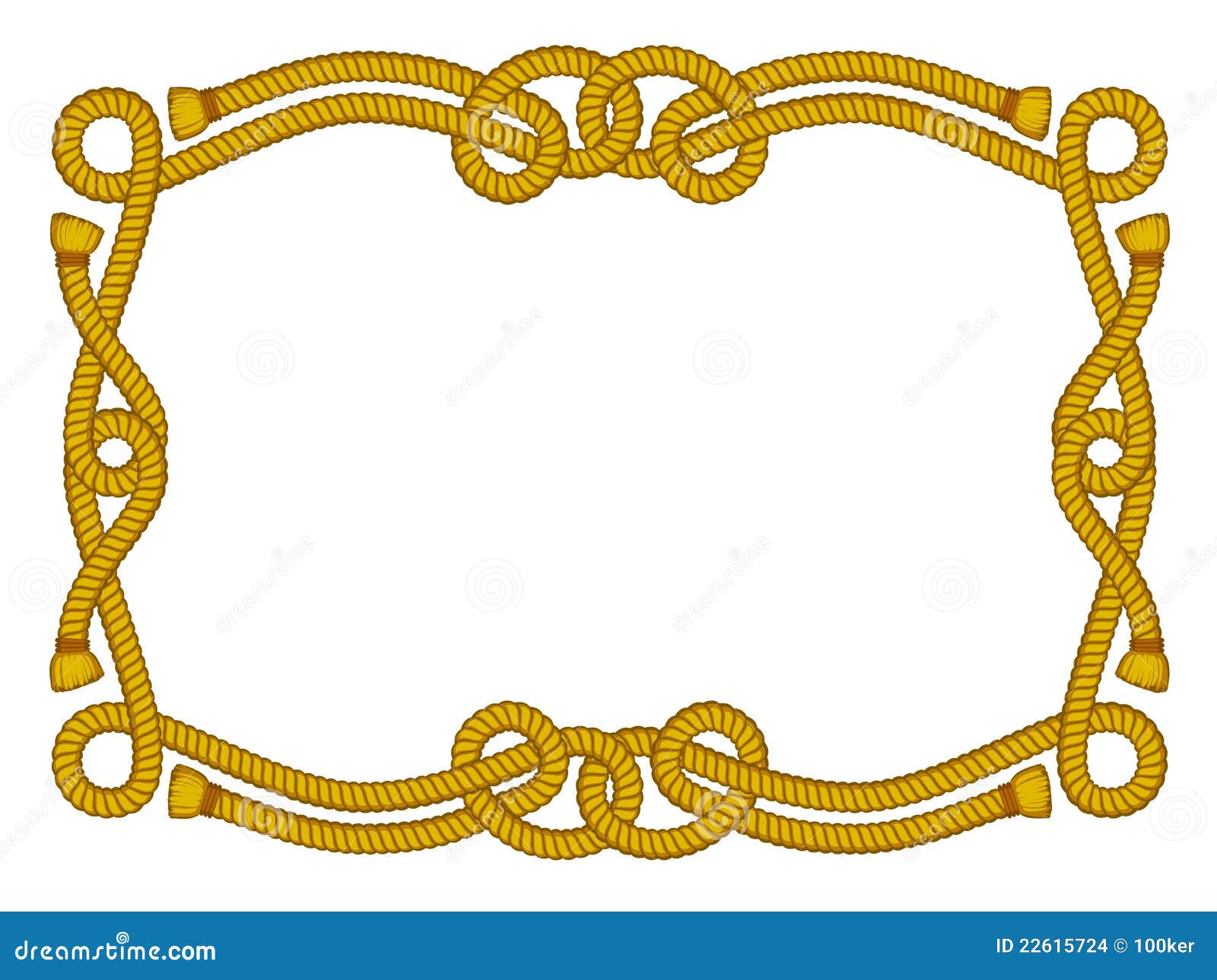 Rope Frame Isolated on White Stock Vector - Illustration of equipment ...