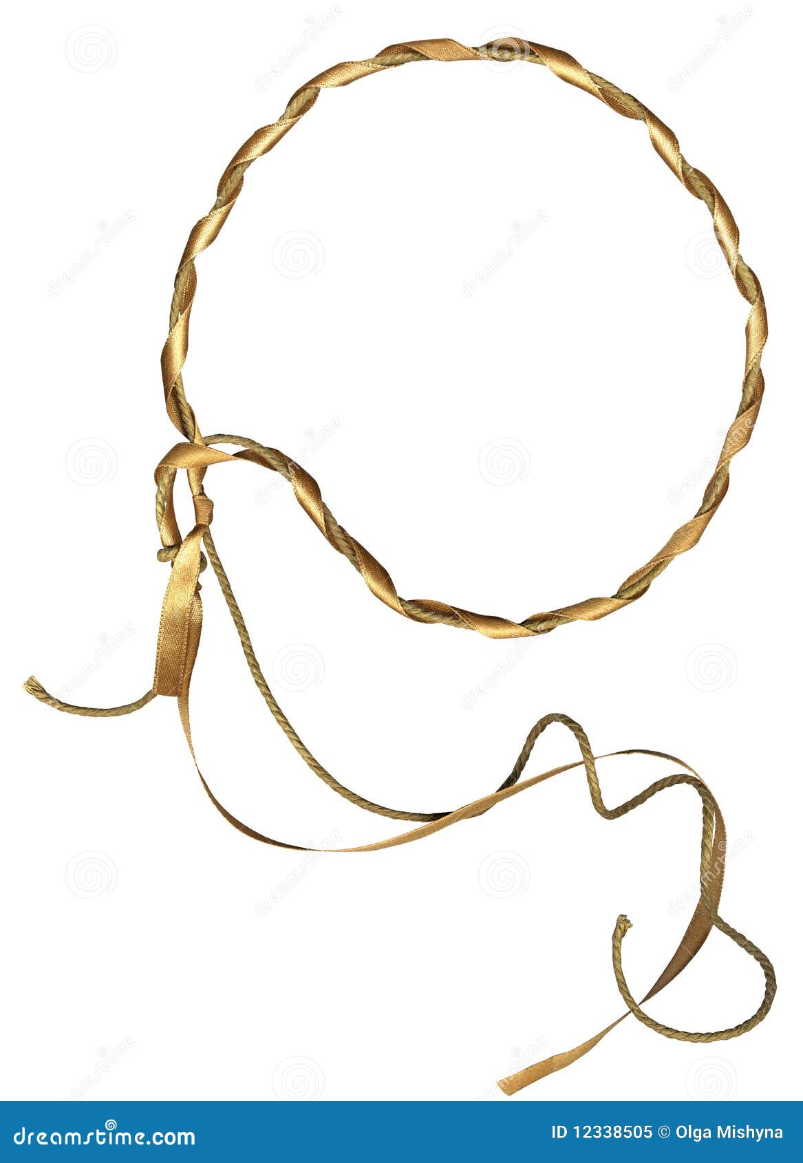 Rope frame with ribbon stock image. Image of anniversary - 12338505