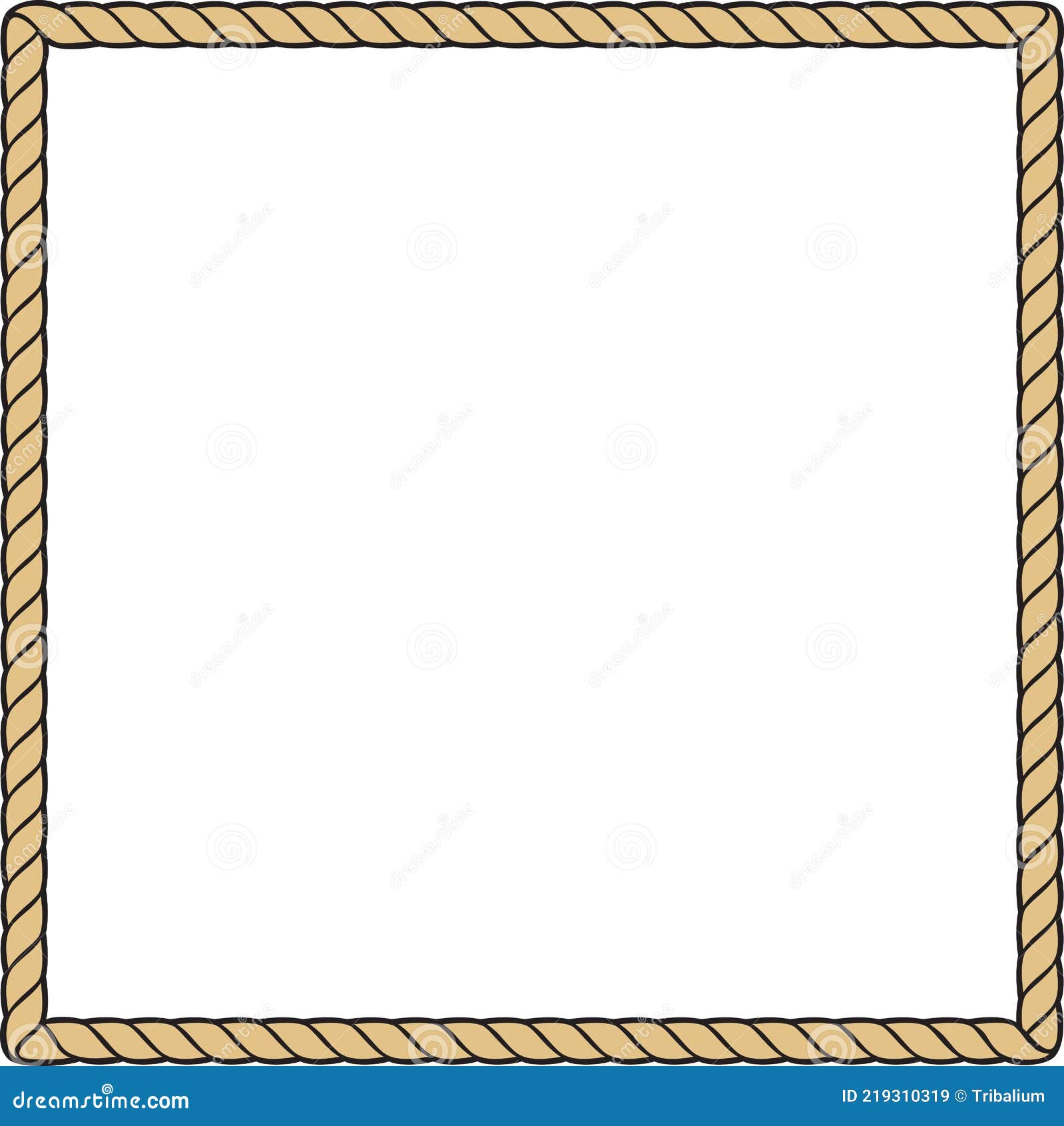 Rope frame - square design stock vector. Illustration of ladder - 219310319