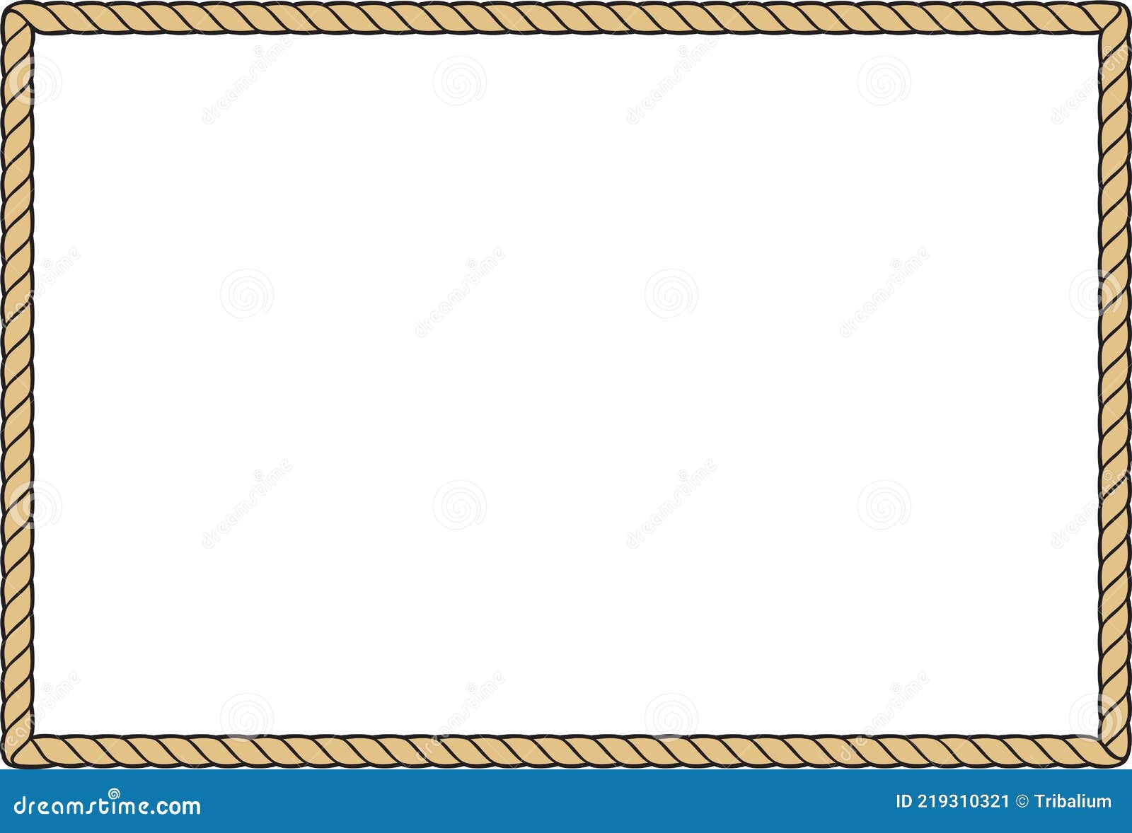 Rope frame - square design stock vector. Illustration of bend - 219310321