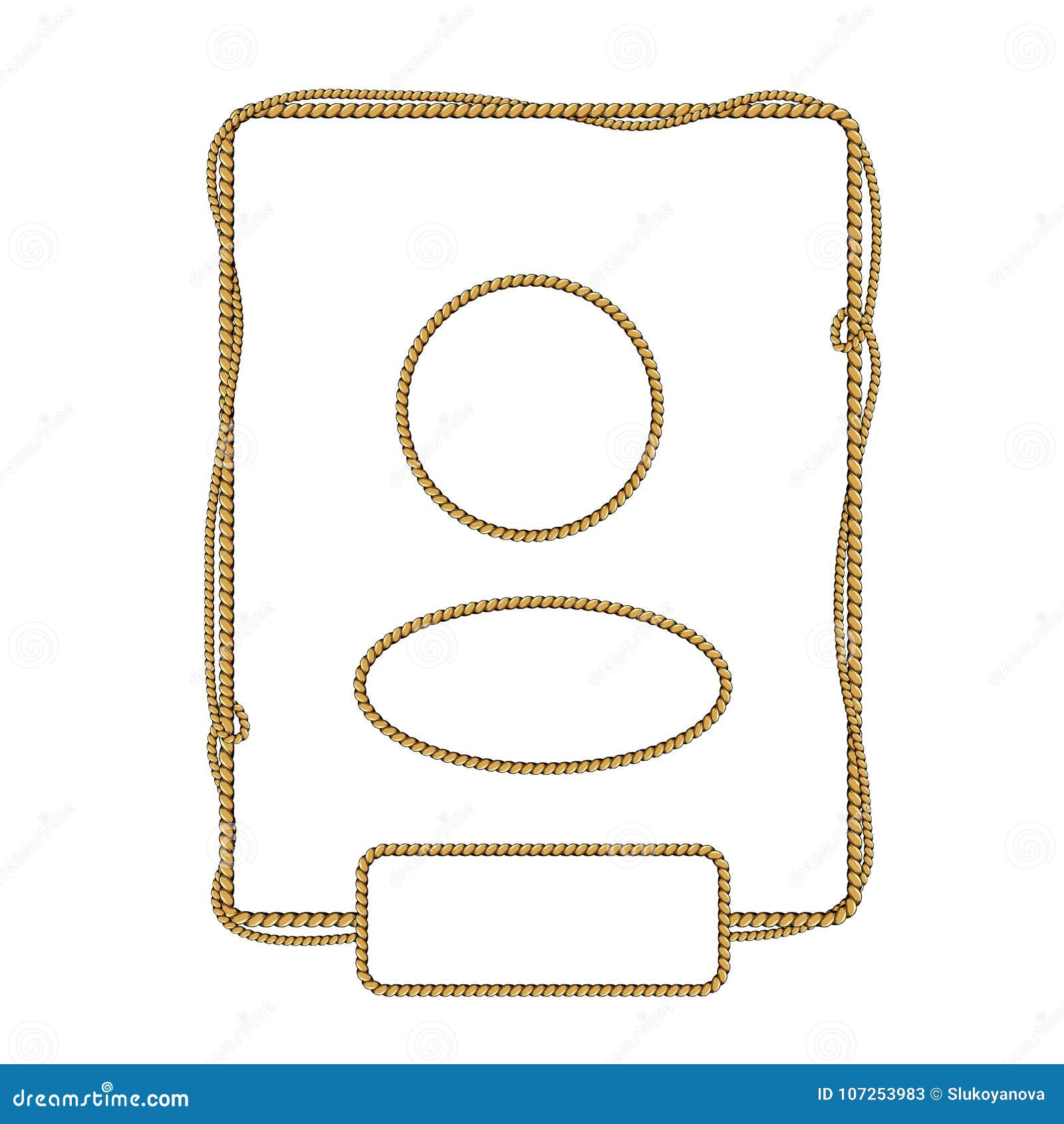 Rope Frames Cartoon Vector | CartoonDealer.com #107253983