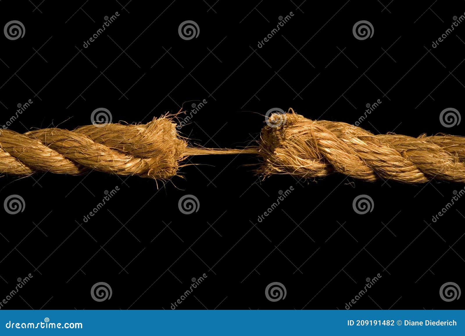 Rope at its Breaking Point stock photo. Image of point - 209191482
