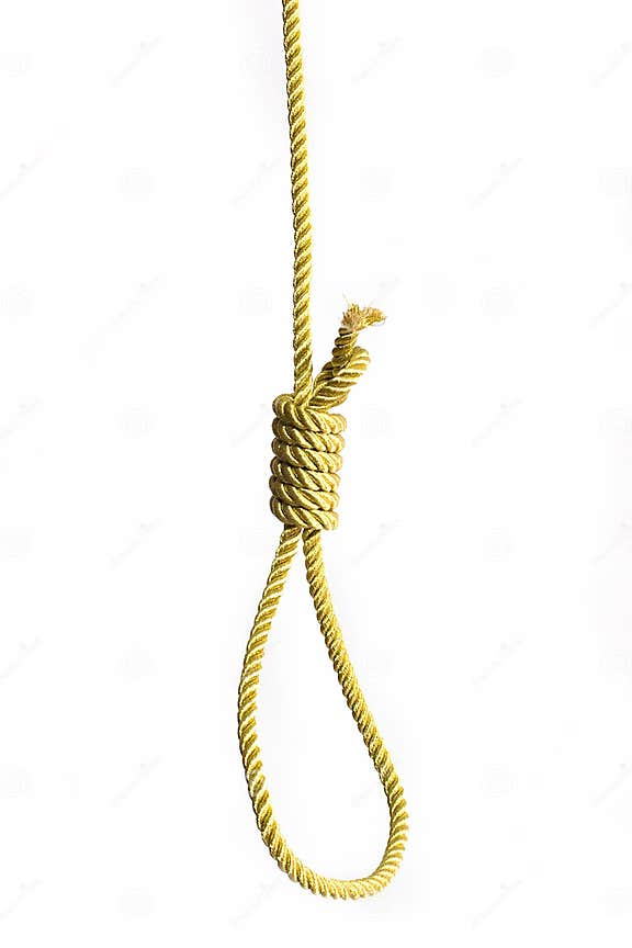Rope with gallows knot stock photo. Image of cord, hangman - 6704426