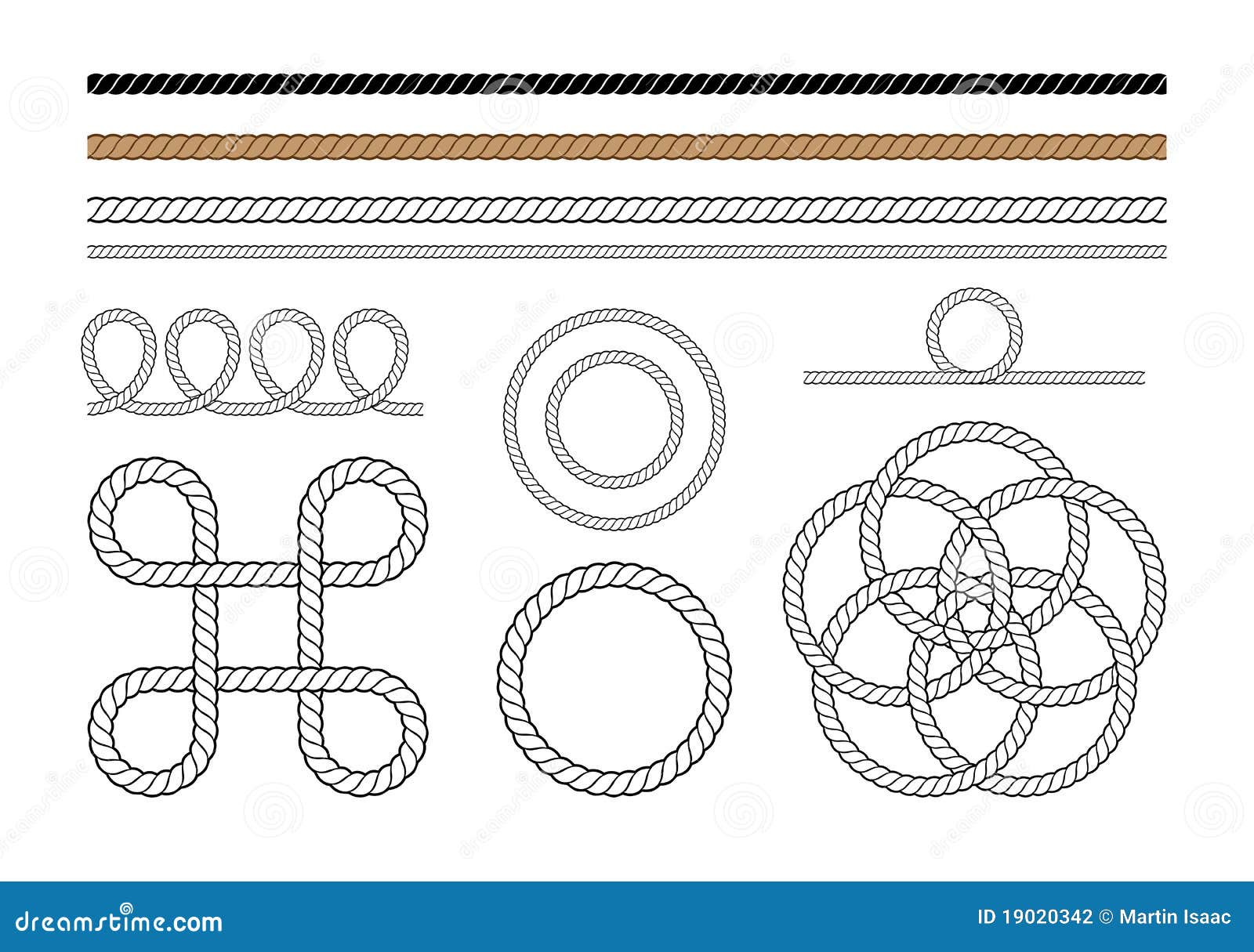 Rope Graphic Elements stock vector. Illustration of string - 19020342