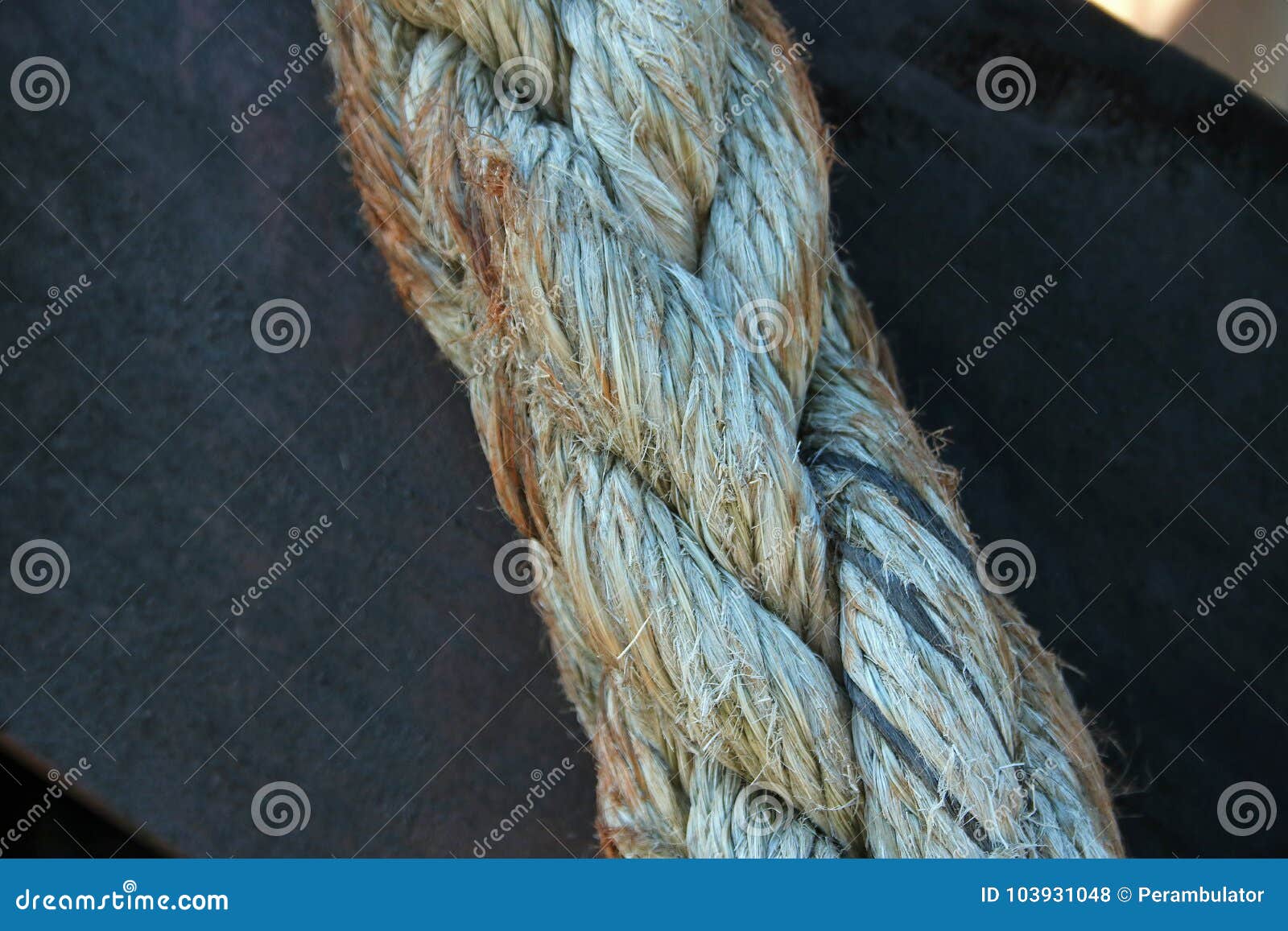 ROPE with GREY and RUST TINGES Stock Photo - Image of fibre, outdoors ...
