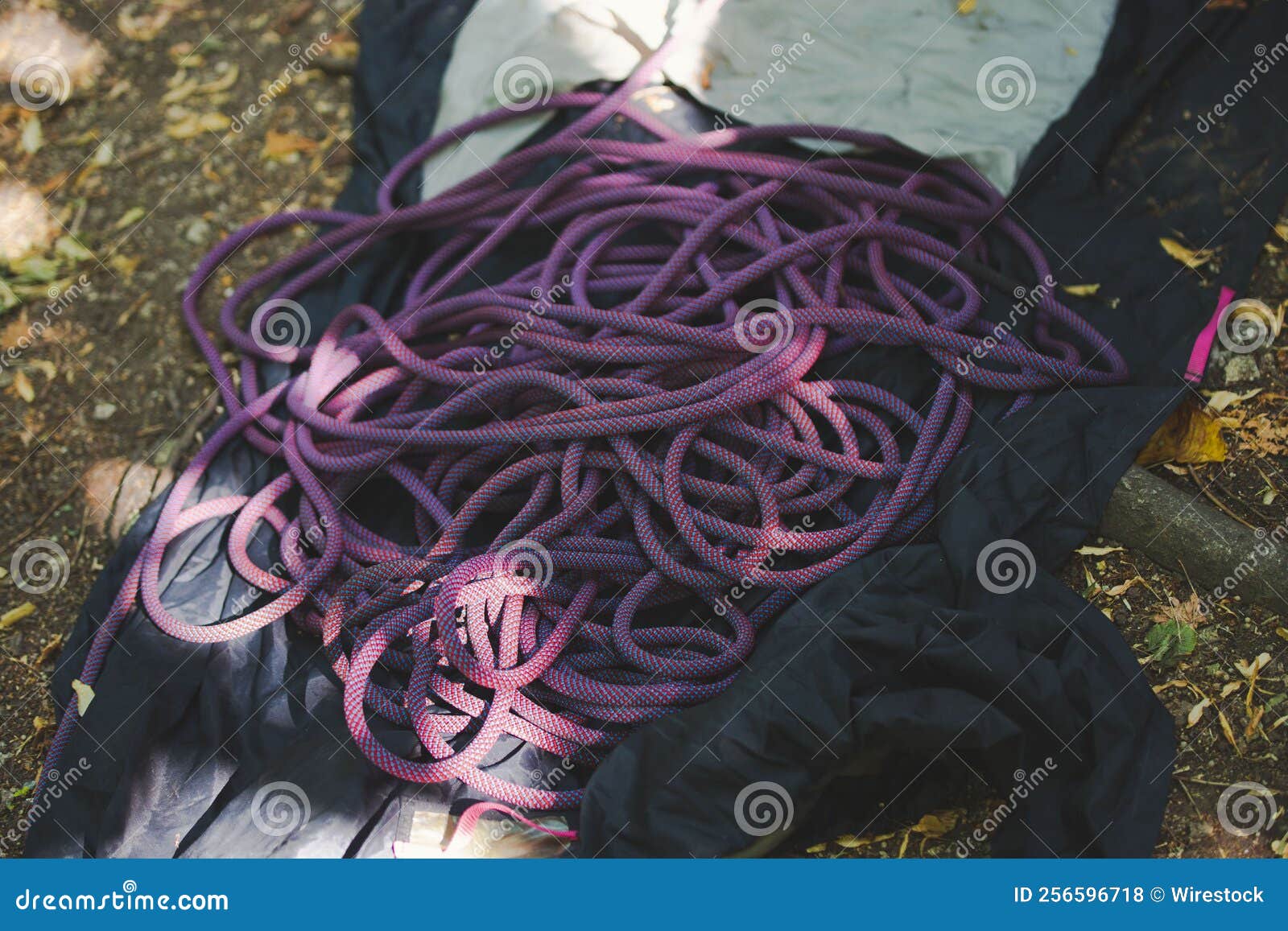 Rope on the Ground for Rock-climbing Stock Photo - Image of extreme ...