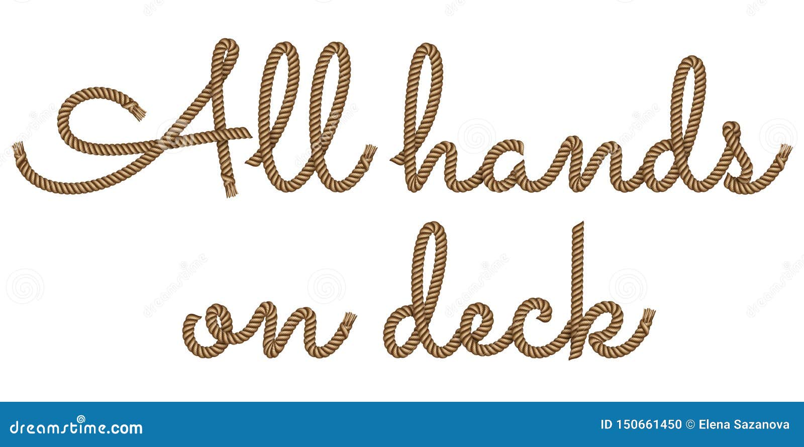 Rope hand drawn lettering stock vector. Illustration of rope - 150661450