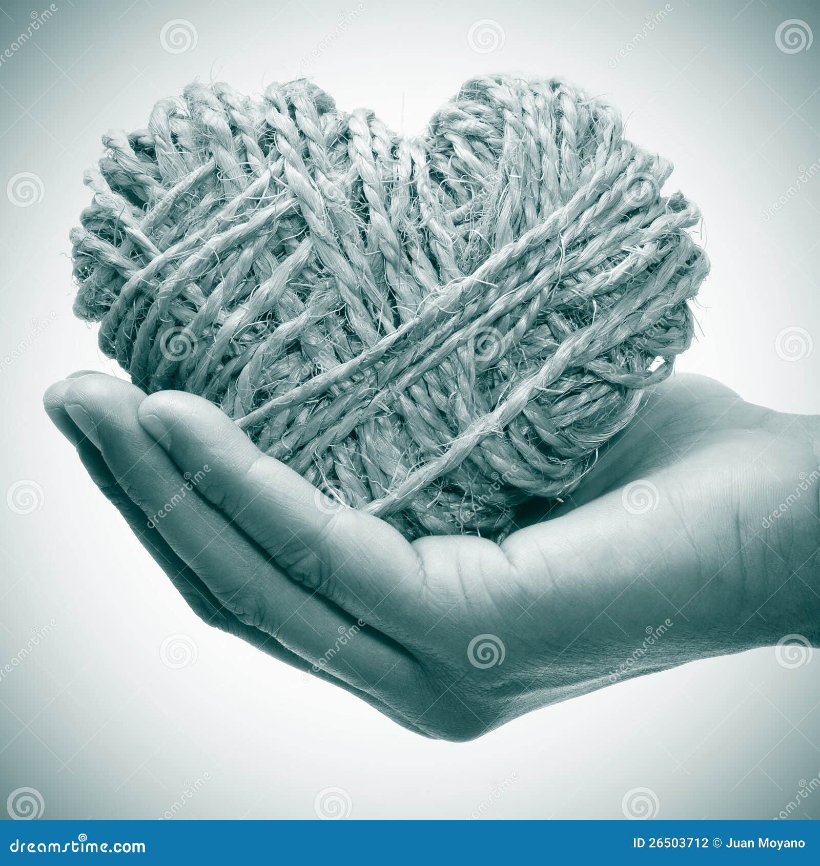 Rope heart stock photo. Image of postcard, hand, concept - 26503712