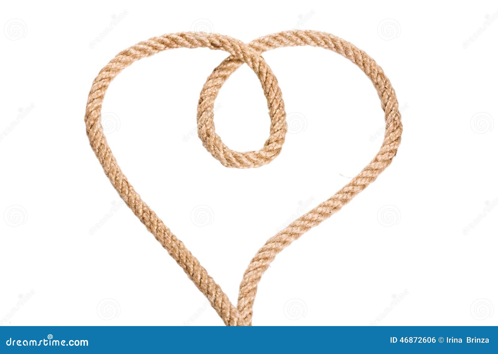 Rope heart shaped symbol stock photo. Image of border - 46872606