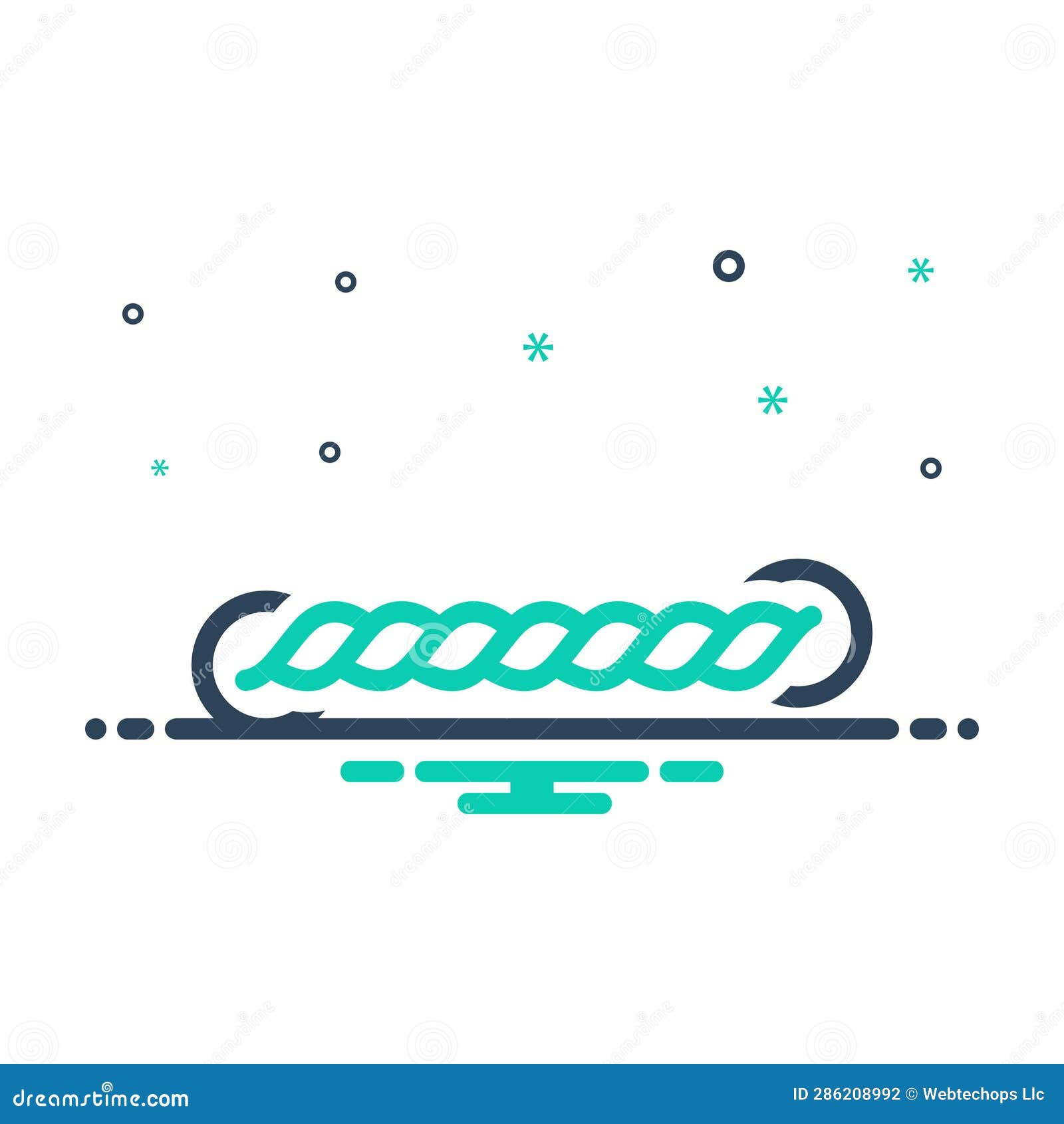 Mix Icon for Rope, Cord and Strong Stock Vector - Illustration of ...