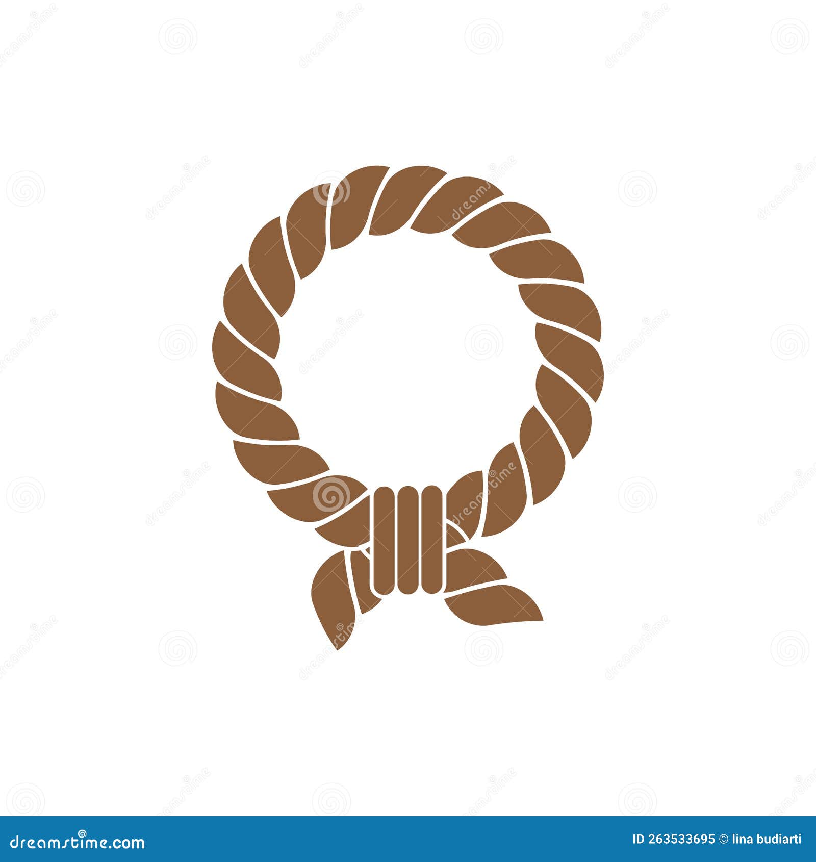 Rope icon stock vector. Illustration of brown, decor - 263533695