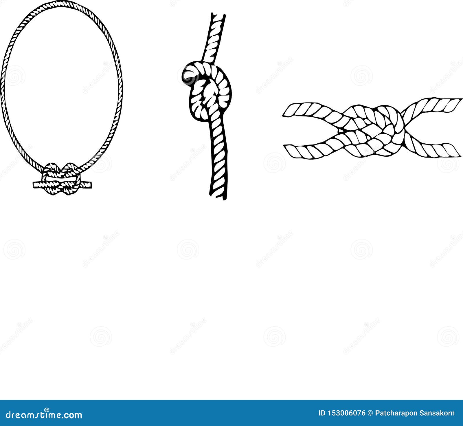 Rope Icon on White Background Stock Illustration - Illustration of ...