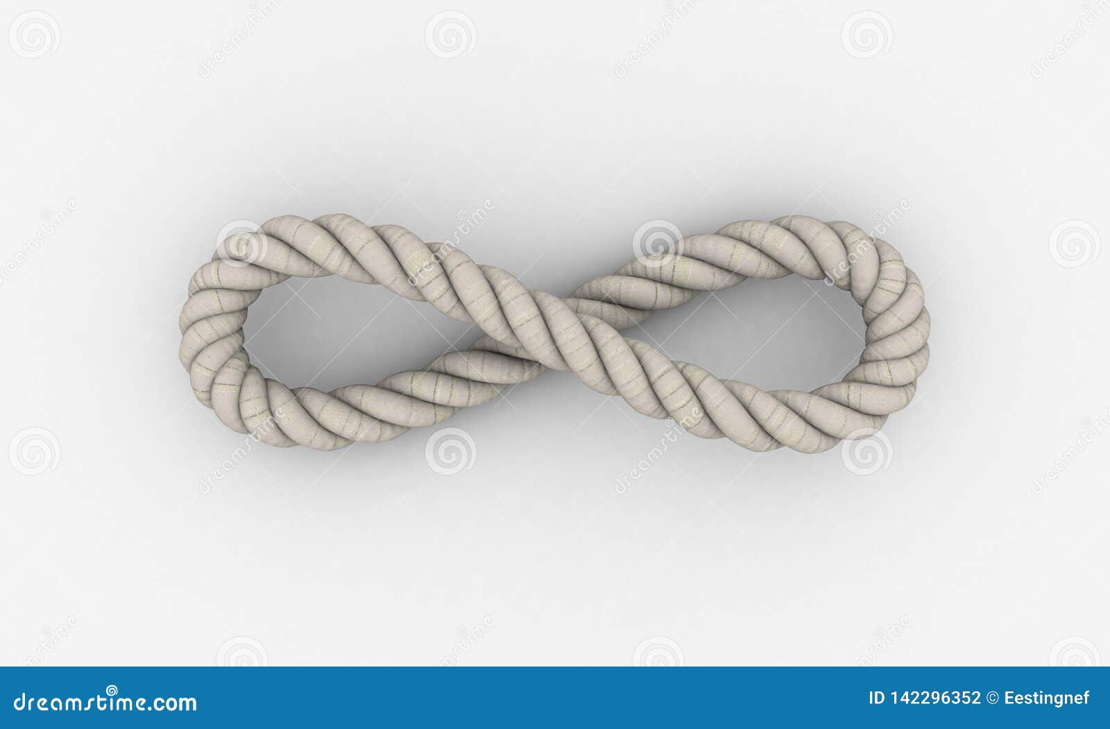 Rope Infinity Sign.Isolated on White Background Stock Illustration ...