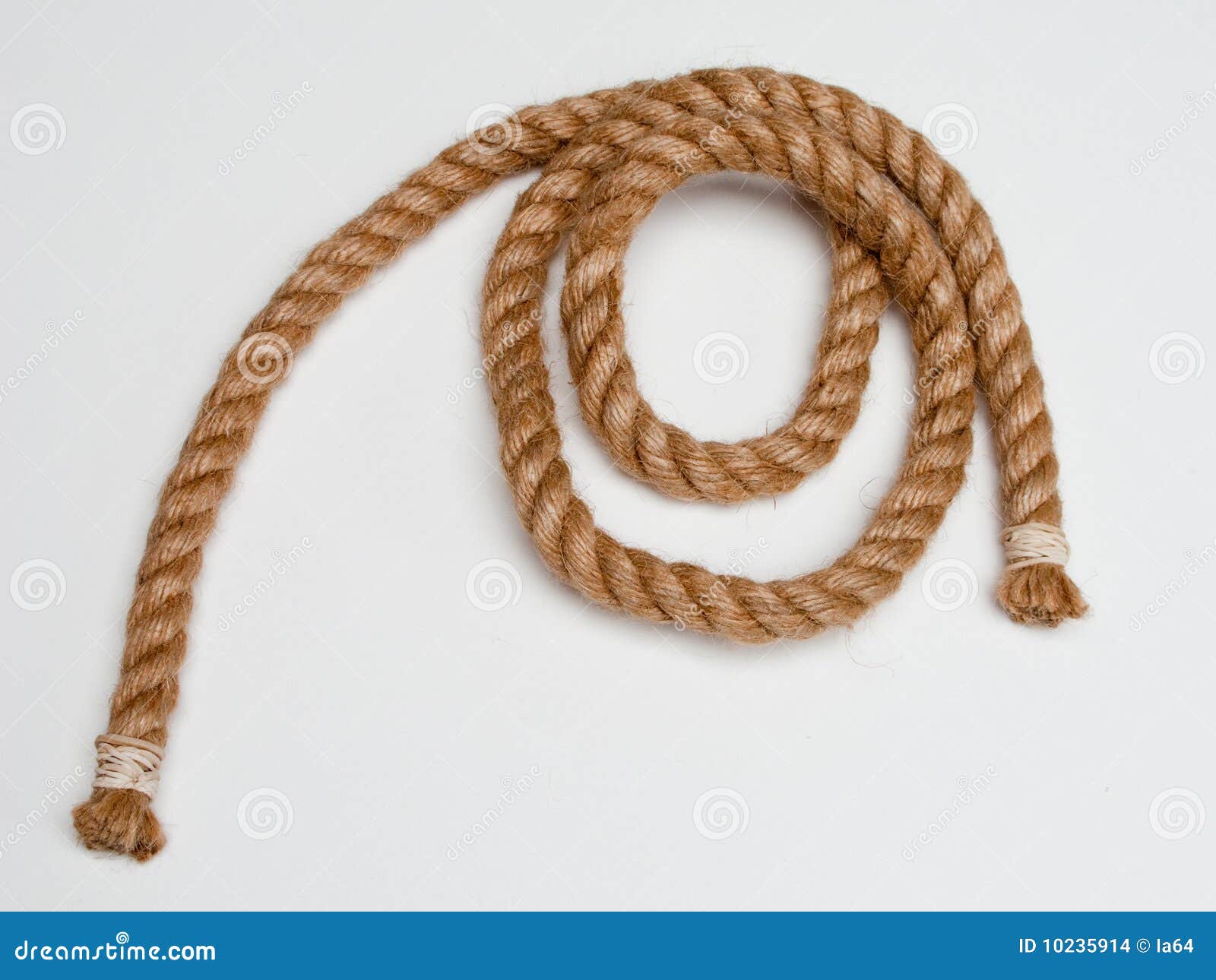 Rope isolated on white stock photo. Image of hand, nature - 10235914