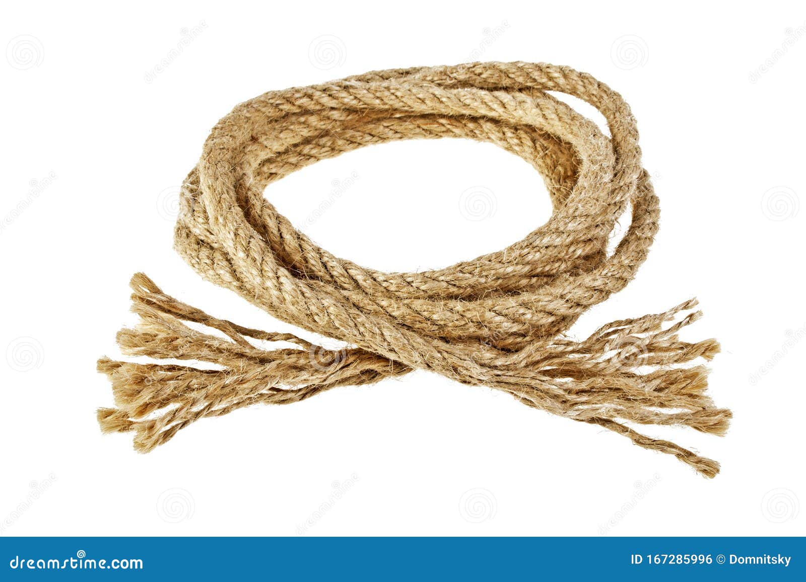 Rope Isolated on White Background Stock Photo - Image of hitch, loop ...