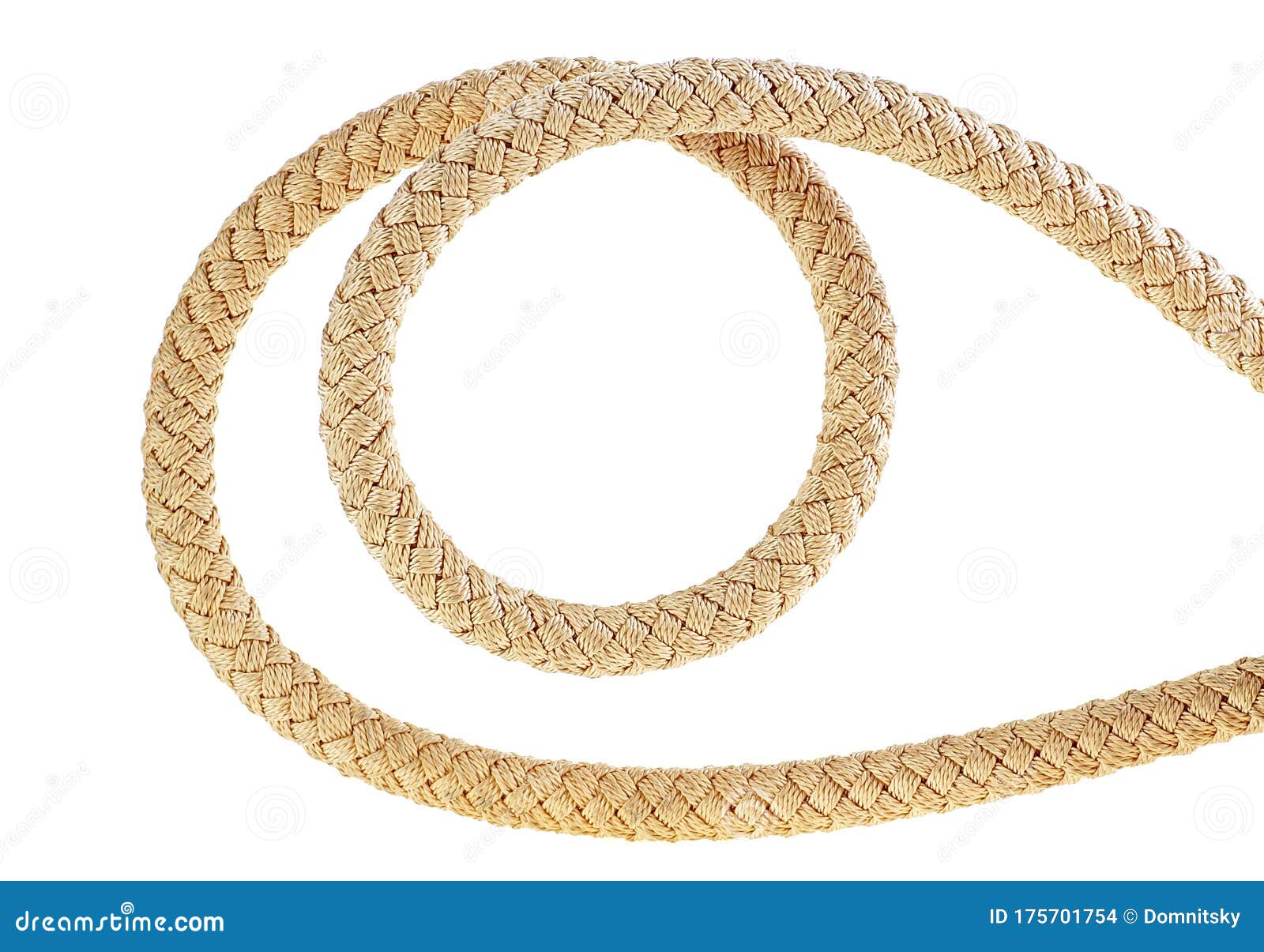 Rope Isolated on a White Background Stock Photo - Image of loop, line ...